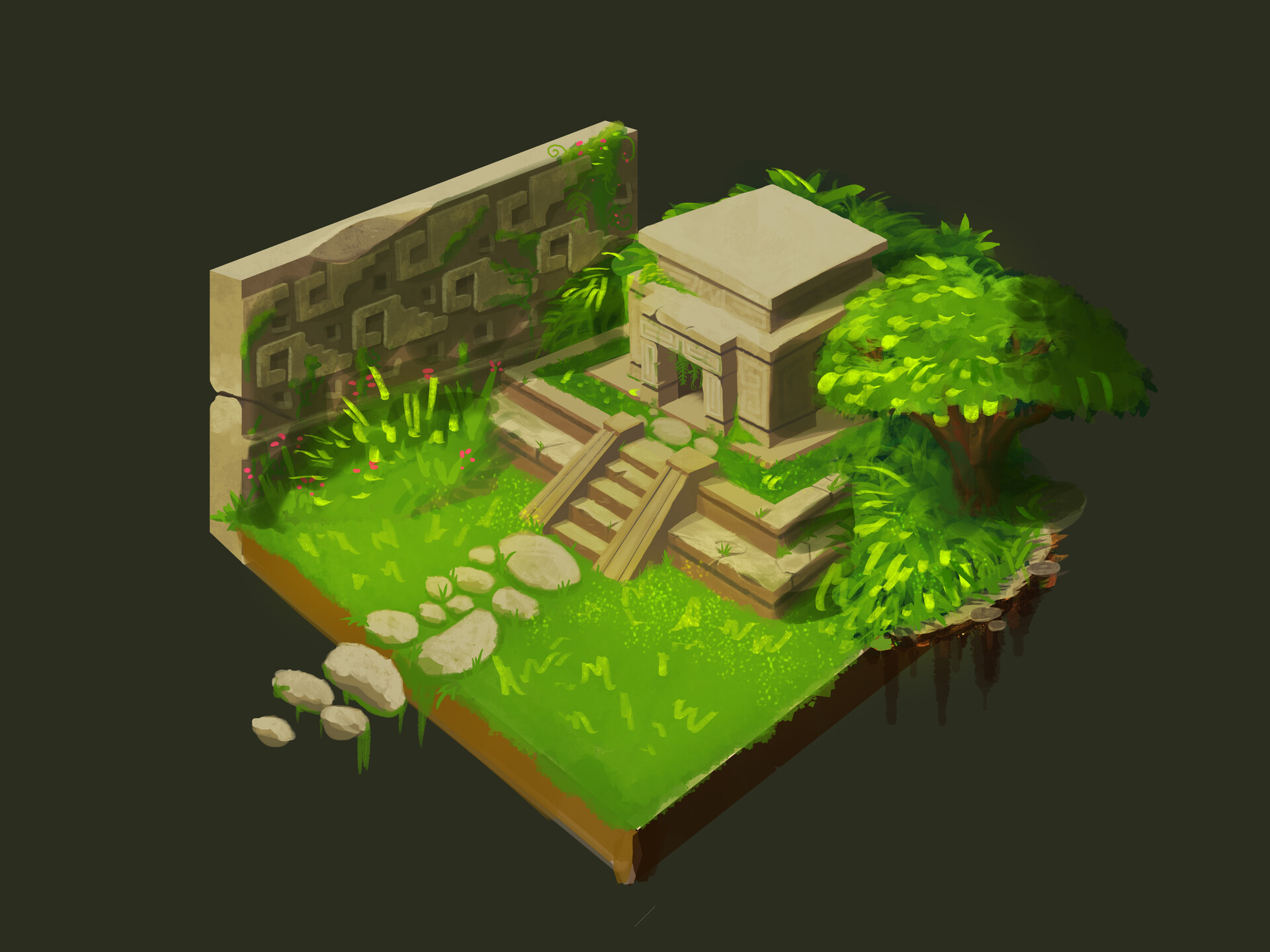 ArtStation - Isometric Mayan Ruins