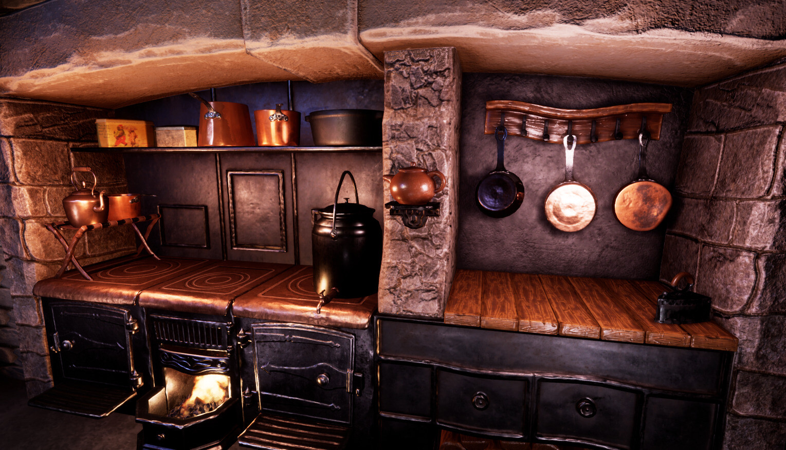 Medieval Kitchen Stove