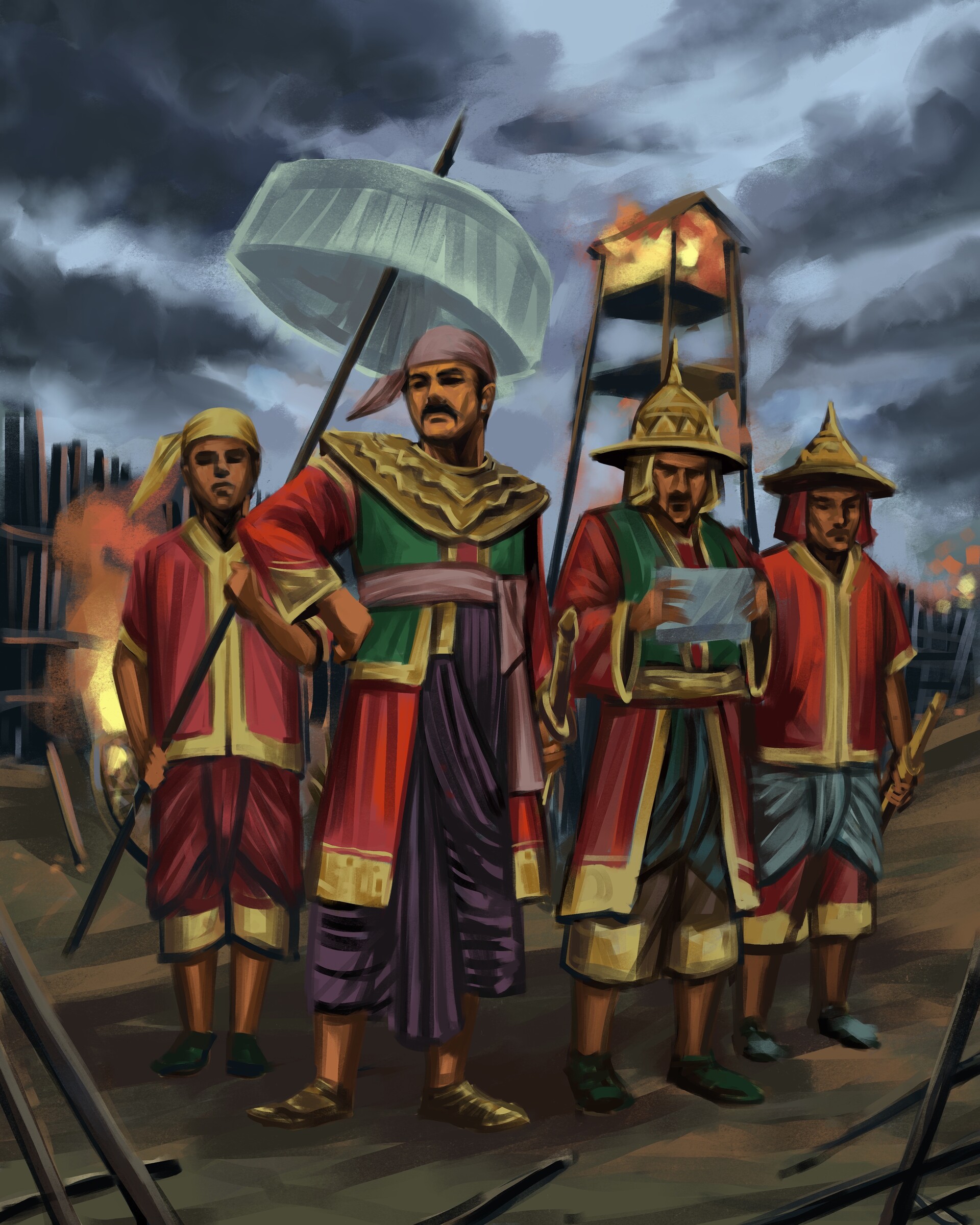 ArtStation - Myanmar warrior