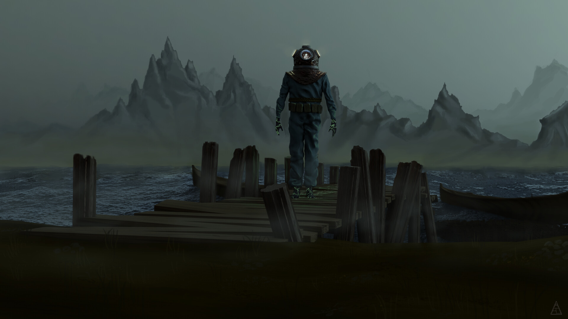 ArtStation - Creepy scuba diver
