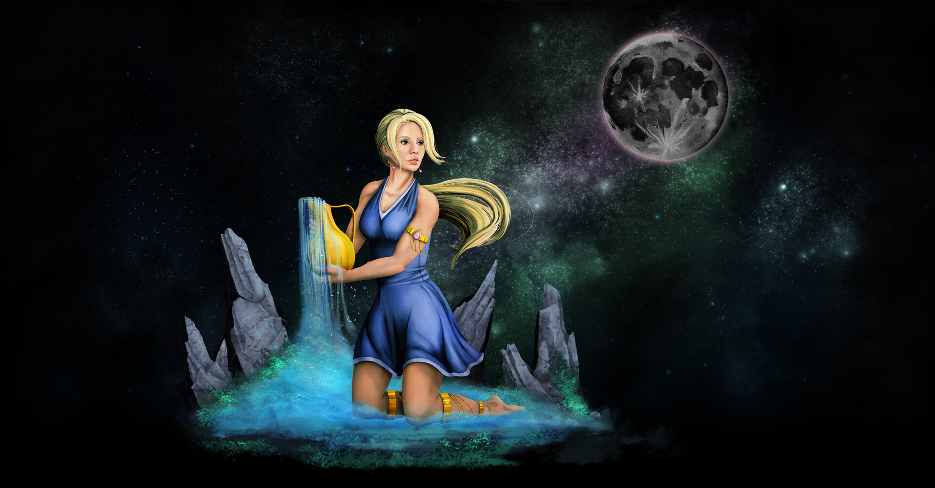 ArtStation - Horoscope Signs - Aquarius Illustration (2016 Commission)