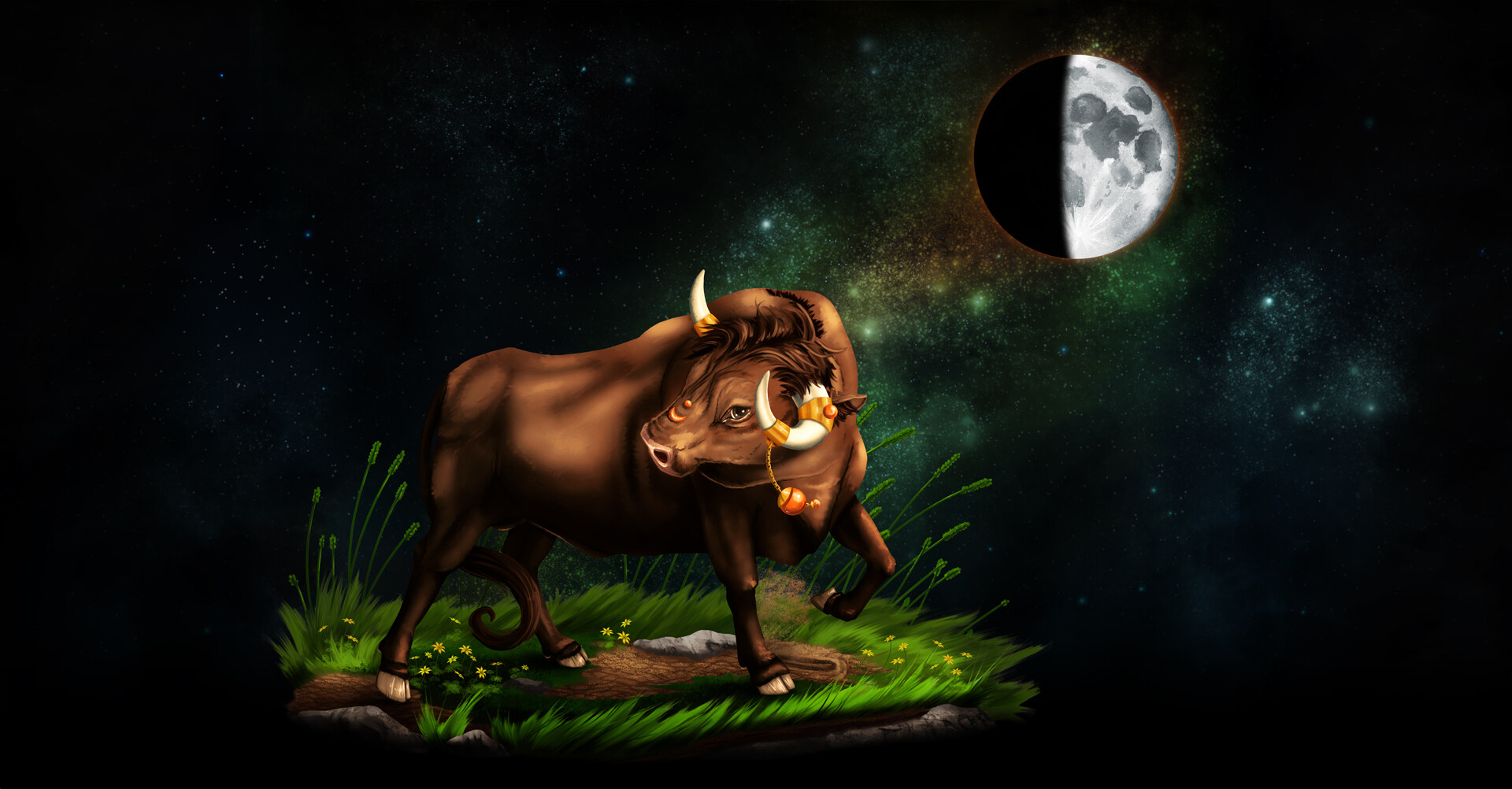 ArtStation - Horoscope Signs - Taurus Illustration (2016 Commission)