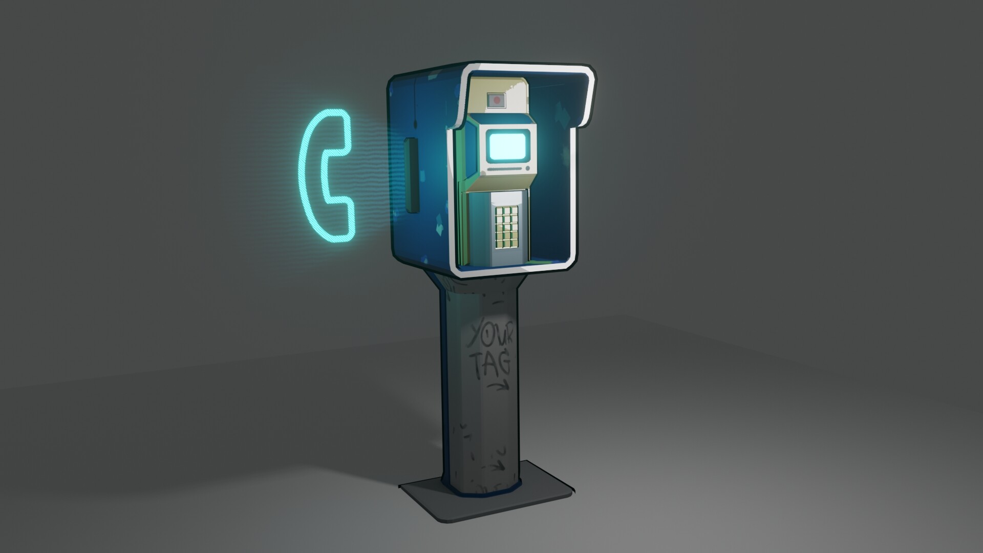ArtStation - Cyberpunk Phone Booth