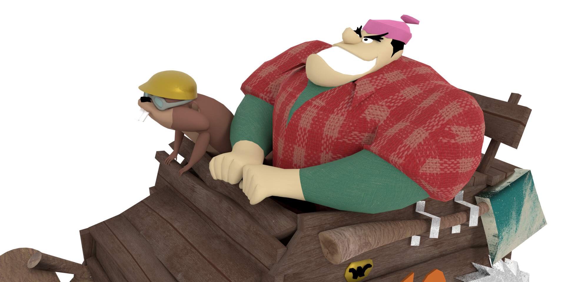 ArtStation - Rufus Ruffcut and Sawtooth