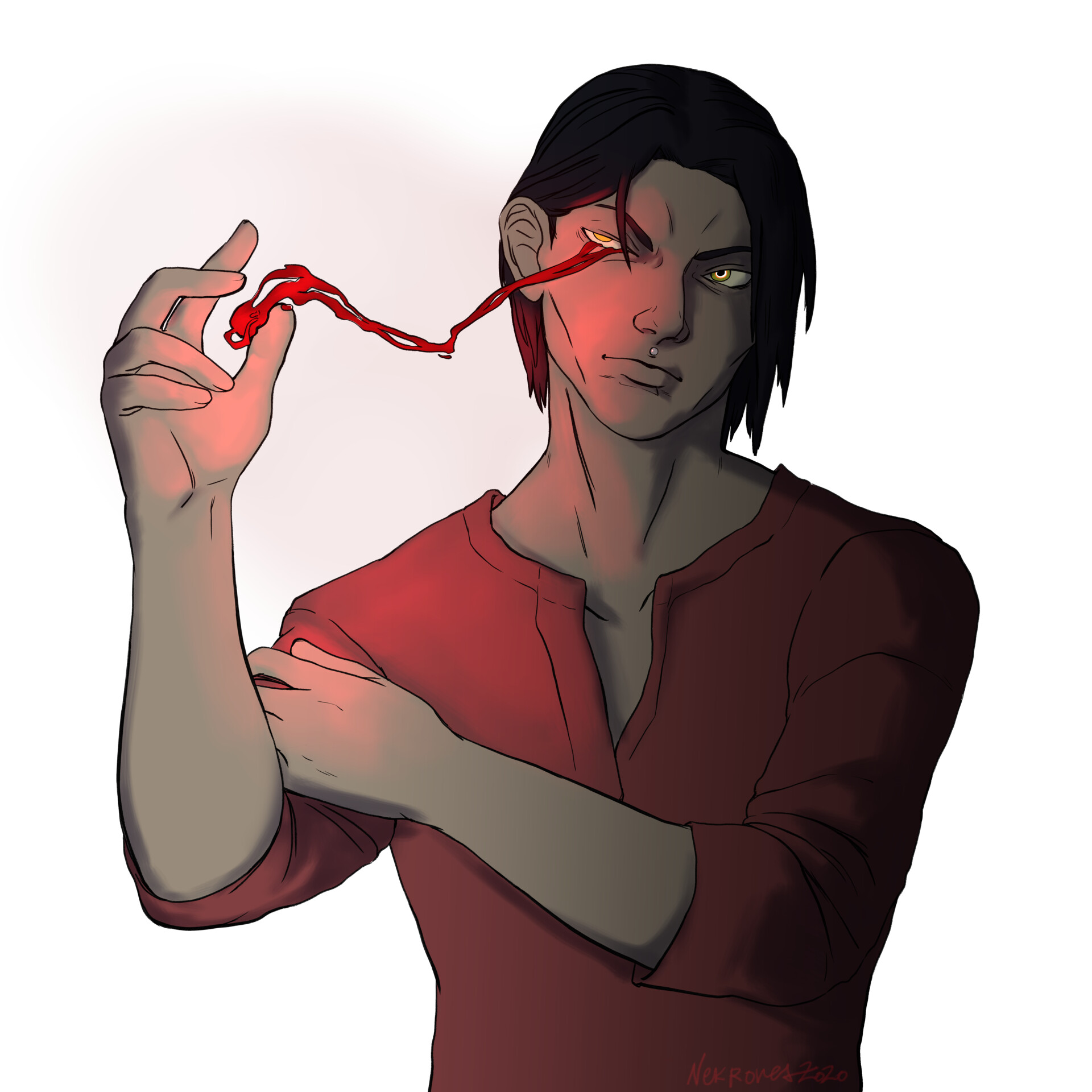 ArtStation - Jameson, drawing out a blood moon