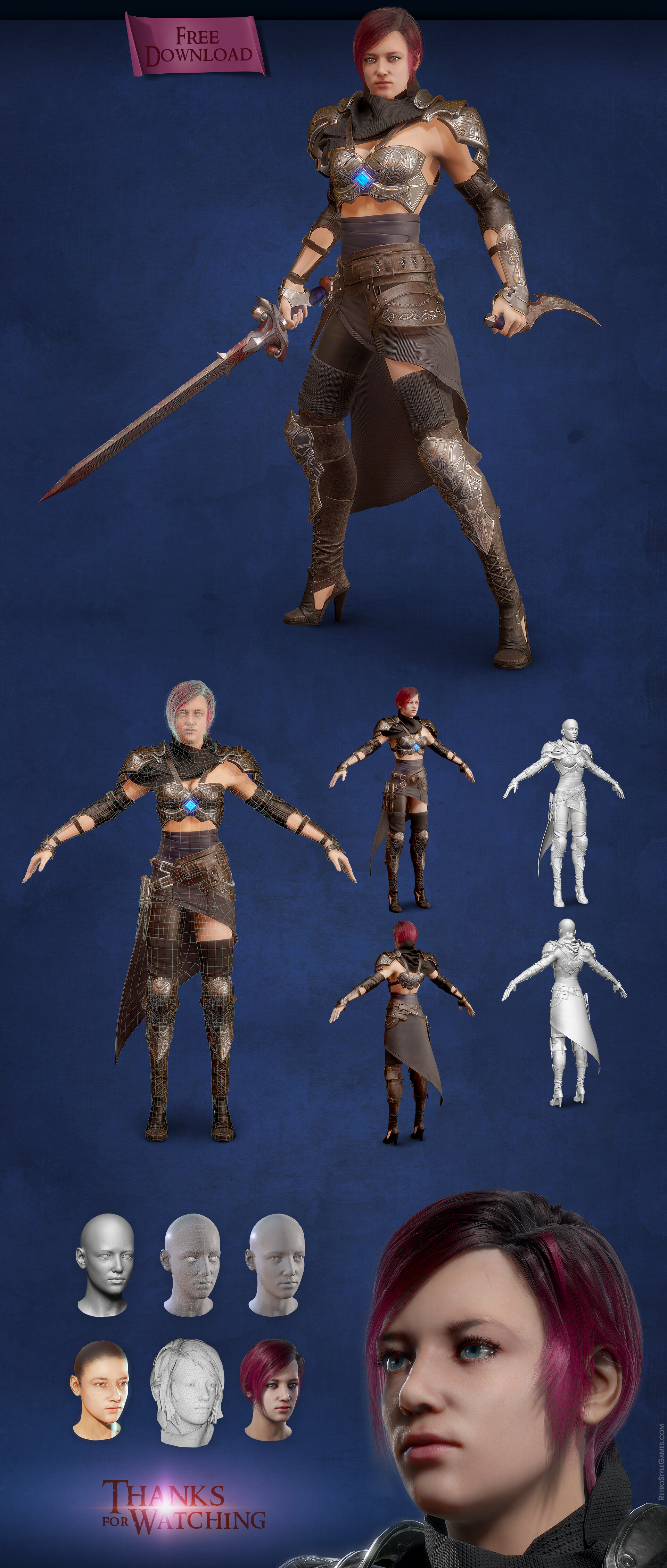 RetroStyle Games - Maiden Assassin Real-Time 3D Unity/Unreal