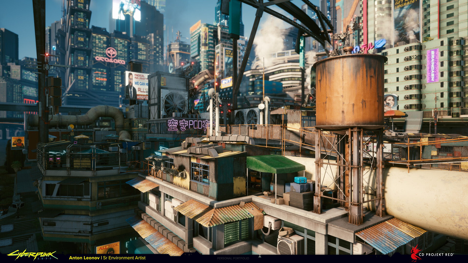 Anton Leonov - CYBERPUNK 2077 | Rooftop Water Tower
