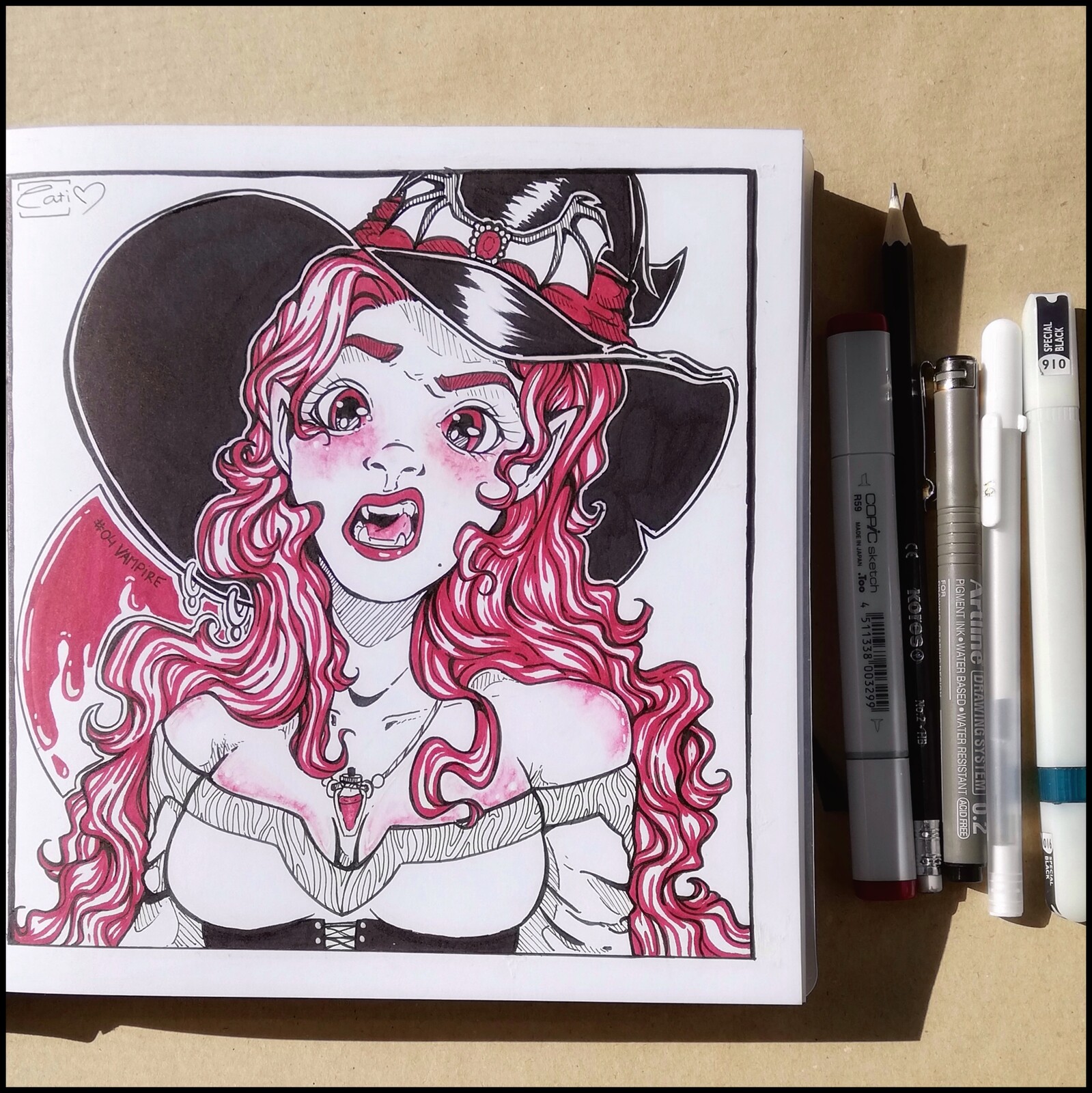 Iris de Wolf - Inktober/Monstermania 2020 . #04. Vampire