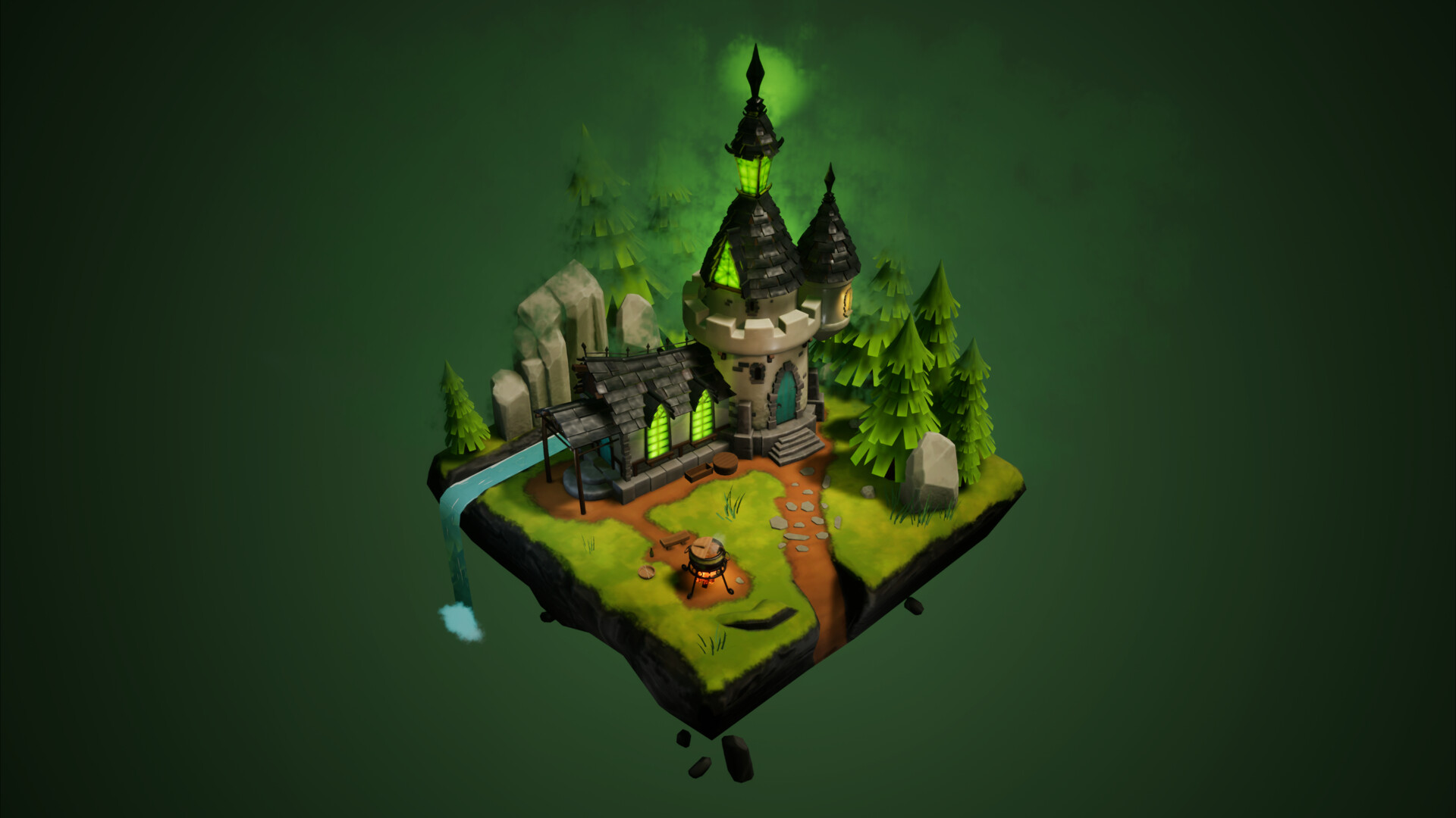 ArtStation - Wizard's Floating Castle