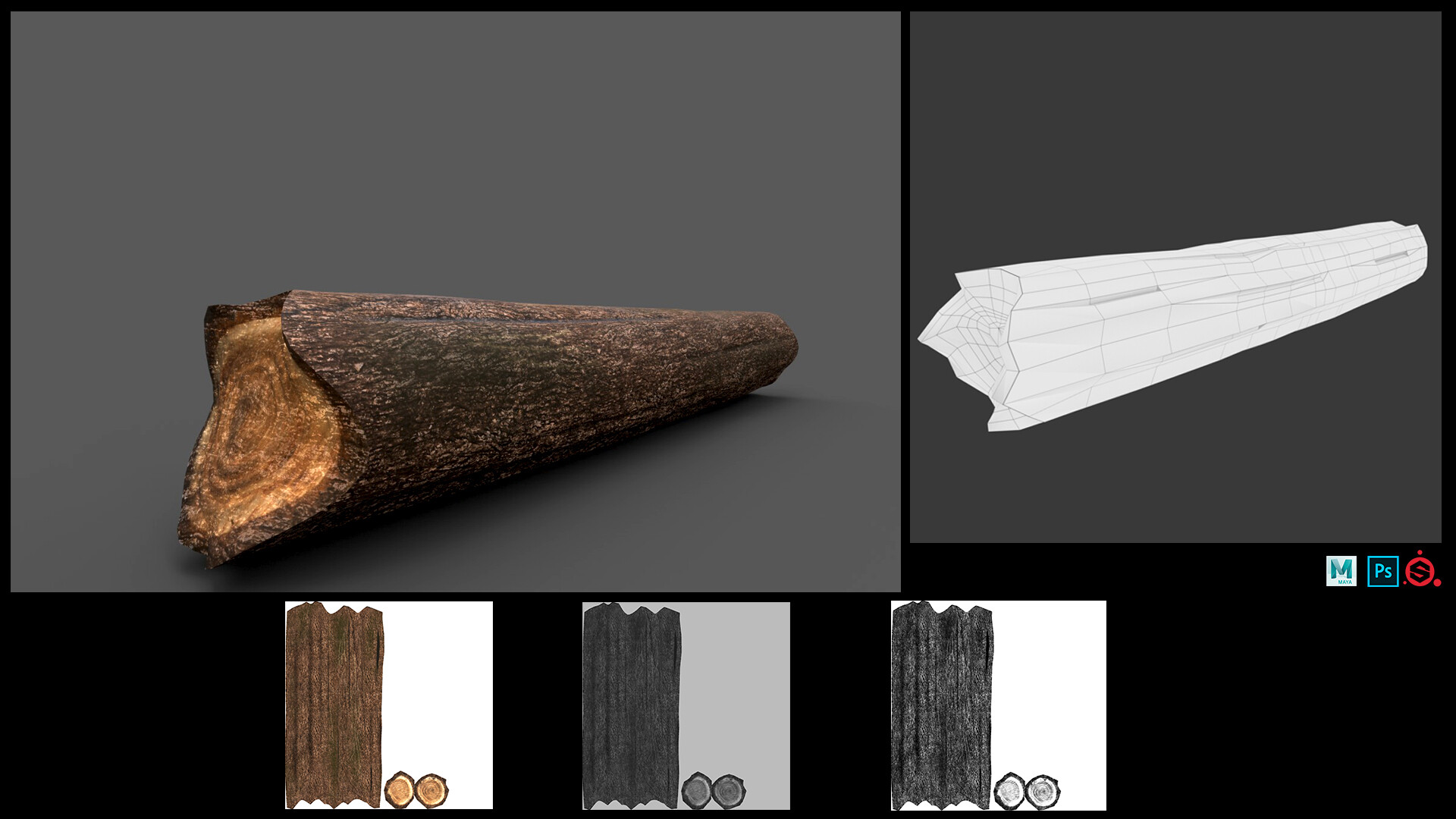 ArtStation - wooden log