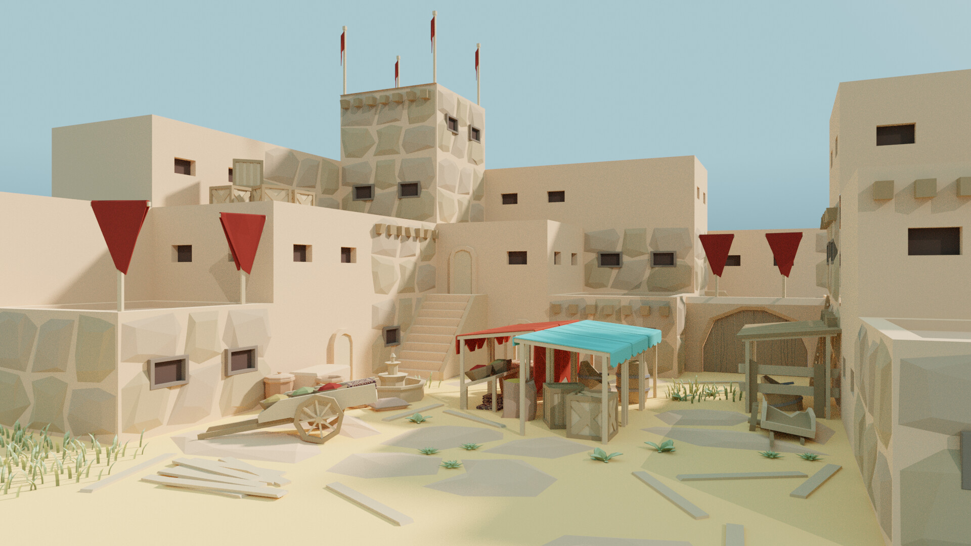 ArtStation - Desert Market Town