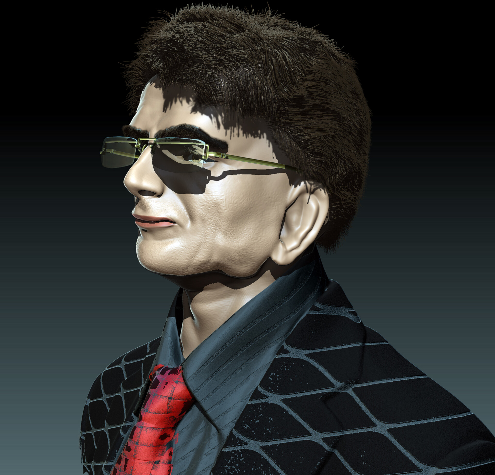 ArtStation - مدل سه بعدی استاد شجریان Mohammad Reza Shajarian 3D Model ...