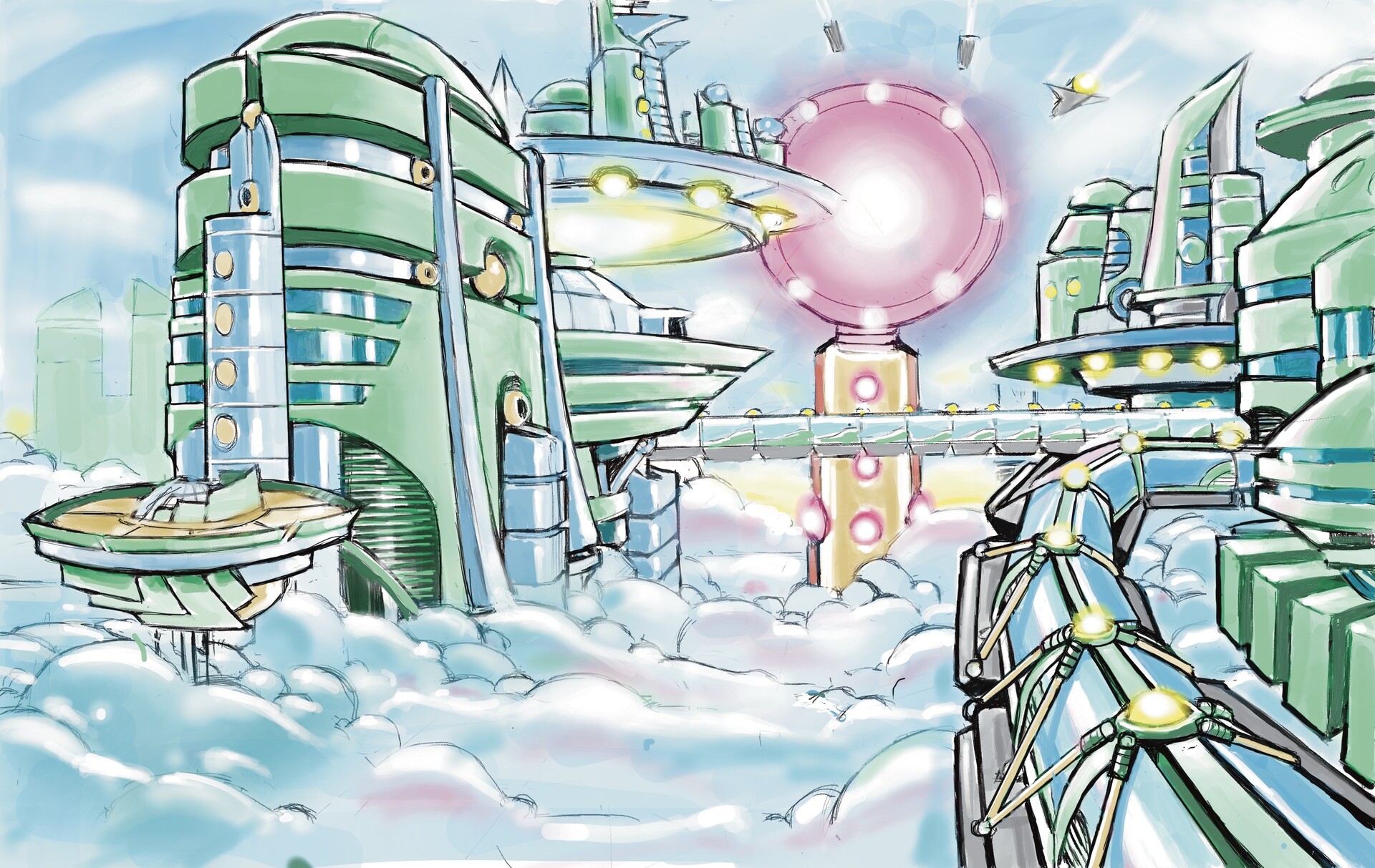 ArtStation - Sky city