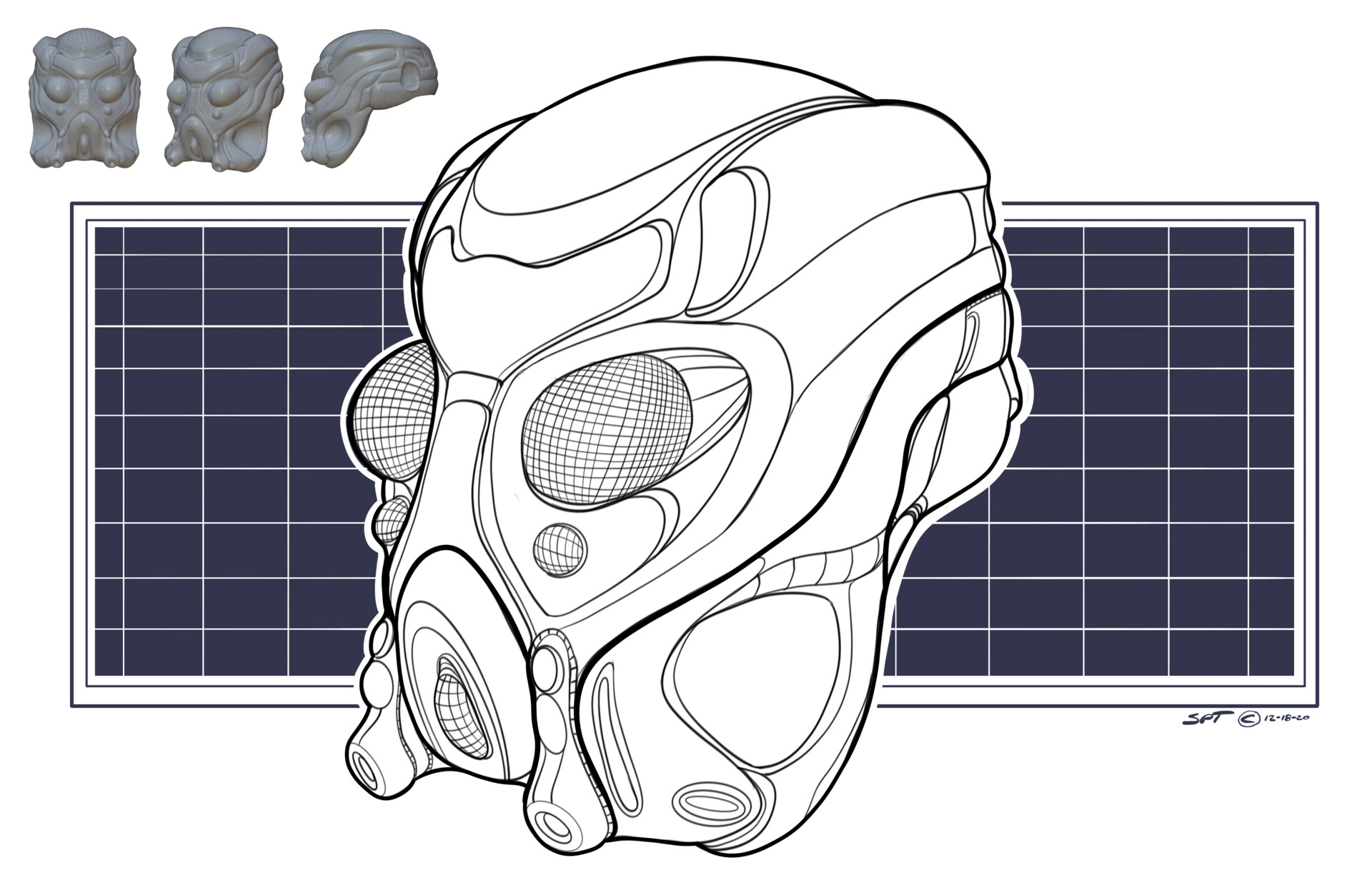 ArtStation - Alien Flight Helmet concept