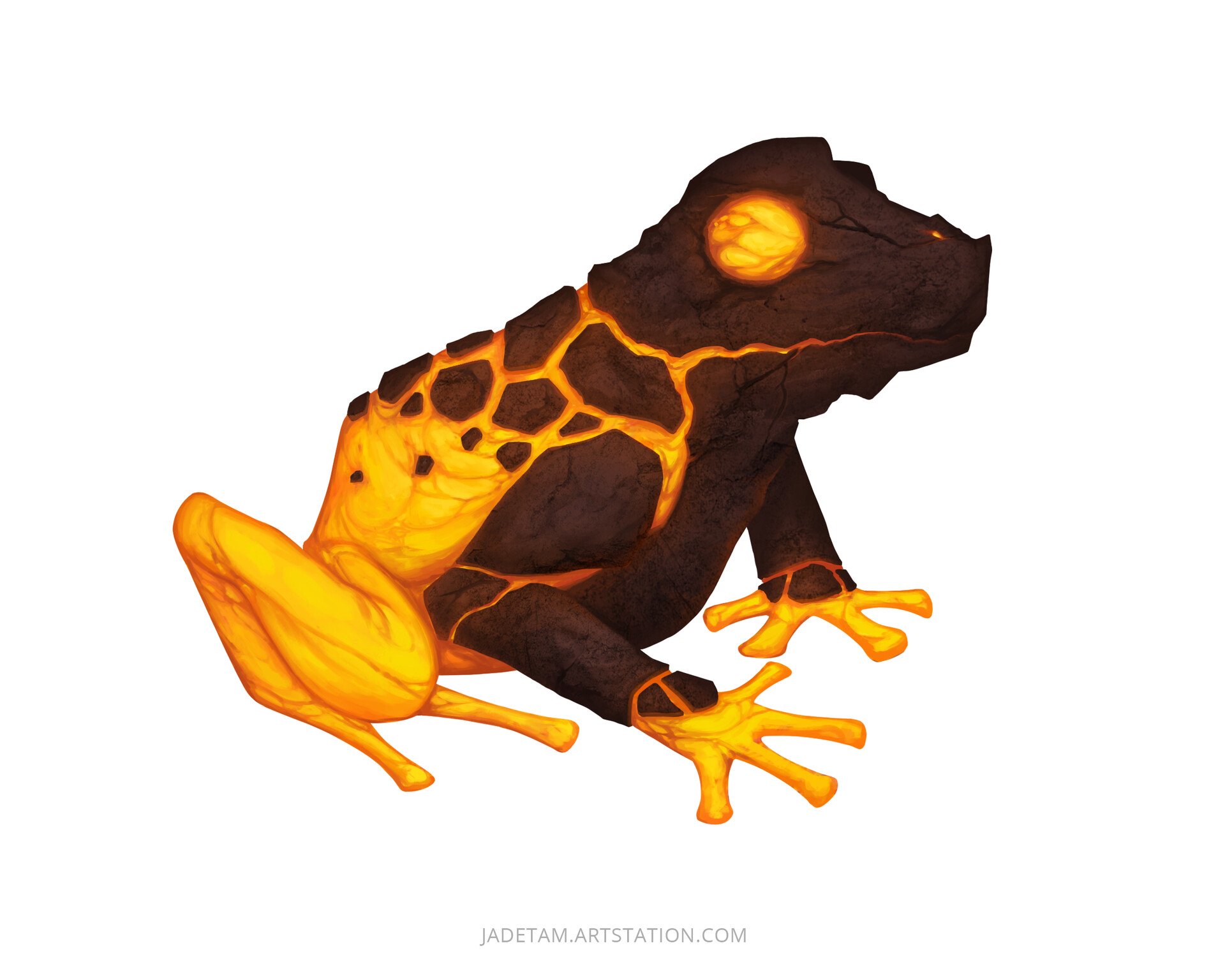 ArtStation - Molten lava frog