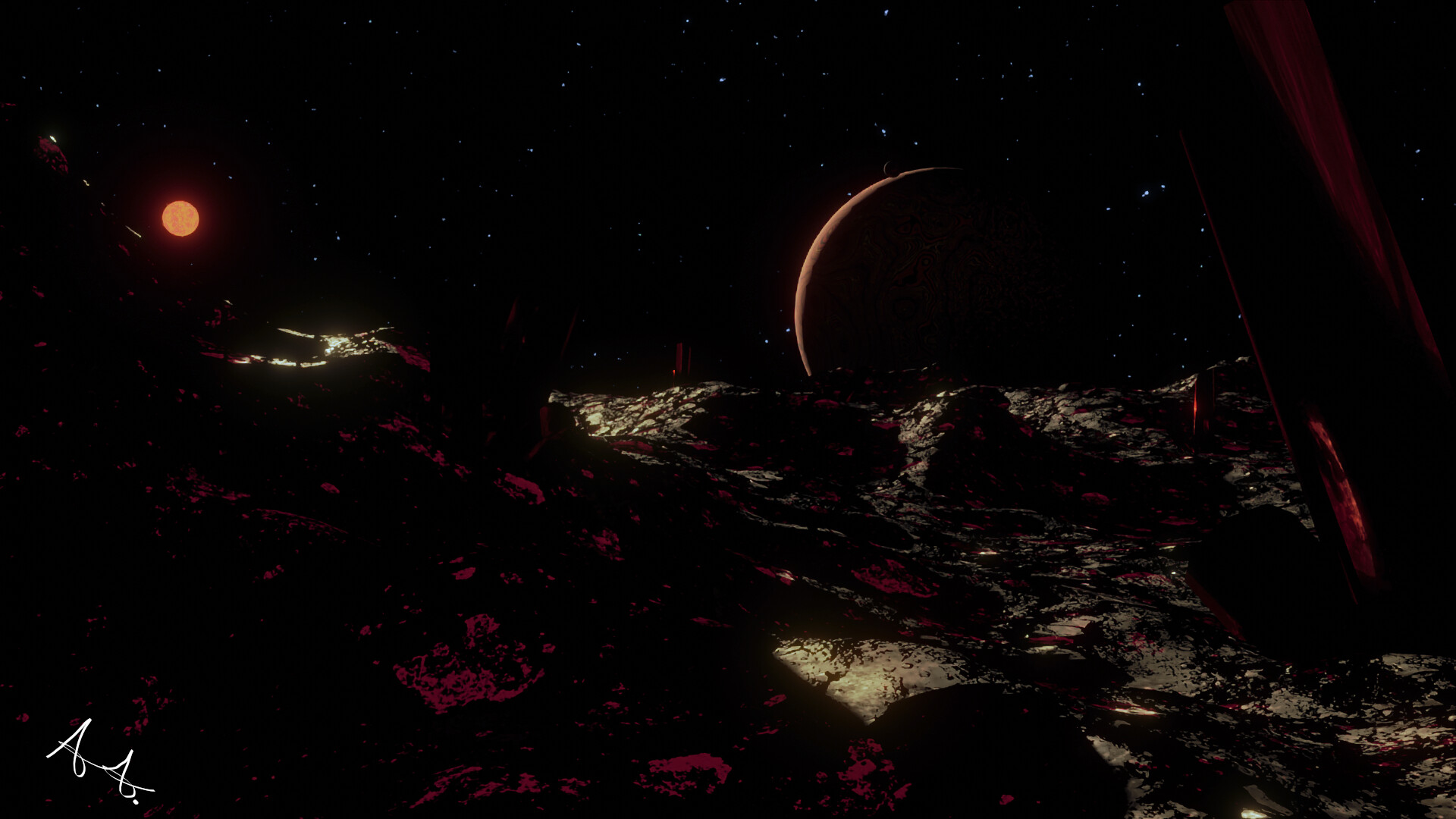 ArtStation - The Volcanic moon