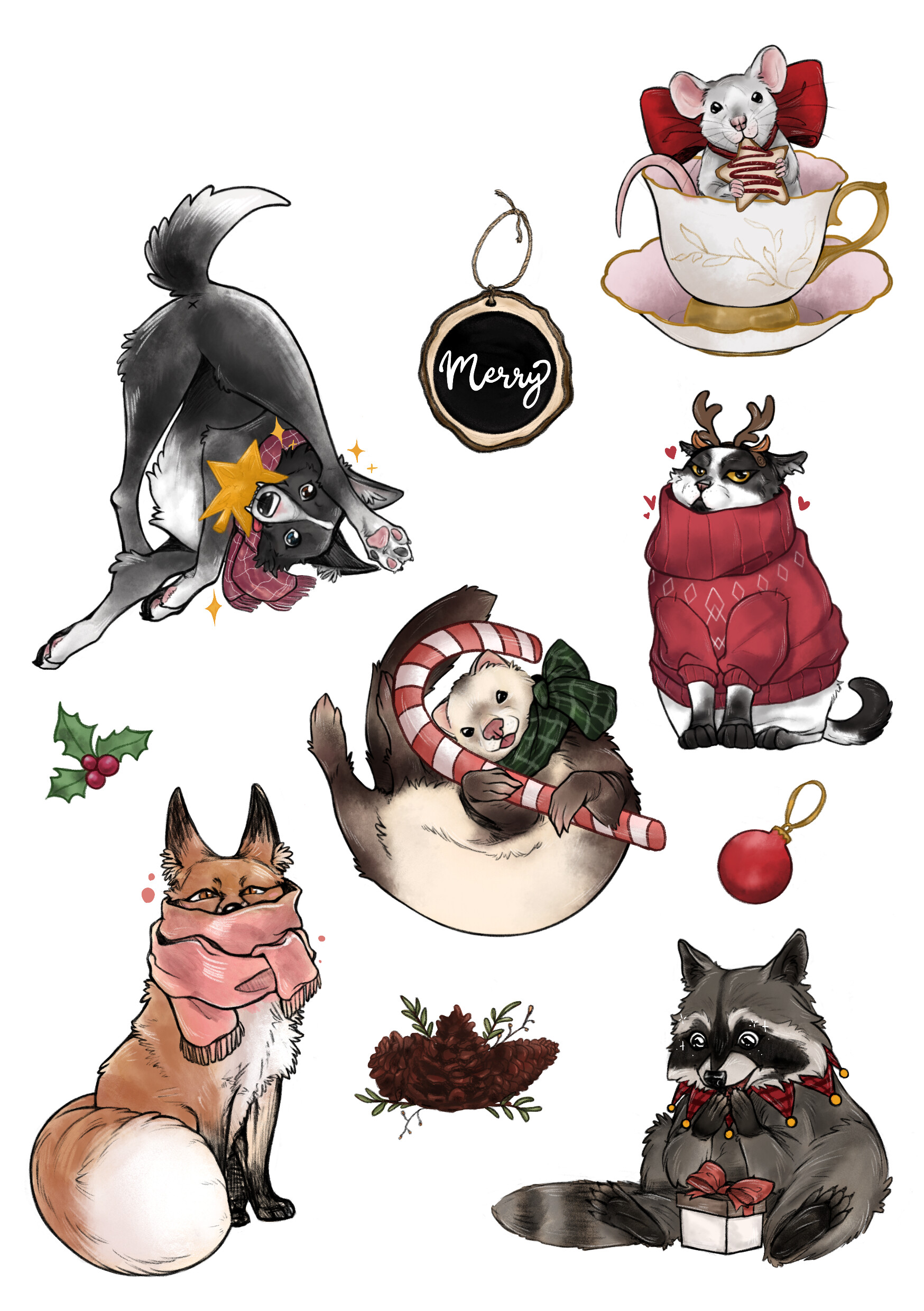 ArtStation - Christmas Animals