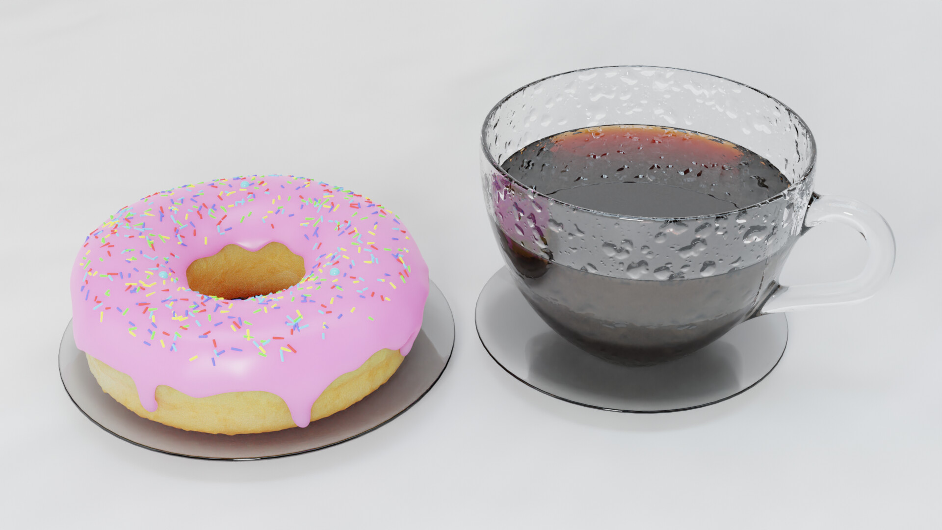 ArtStation - 3D Donut and Coffee cup