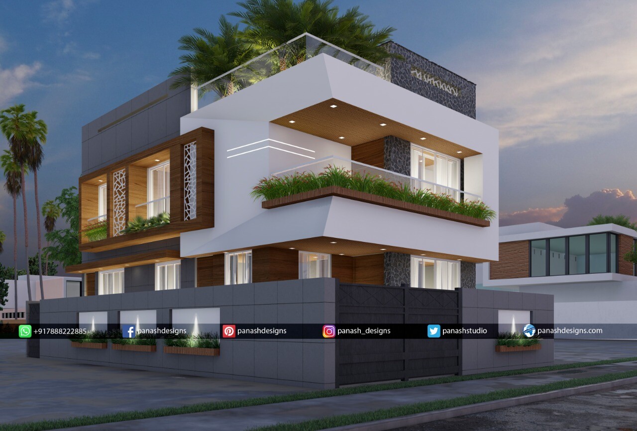 ArtStation - BUNGALOW ELEVATION DONE BY PANASH DESIGN STUDIO