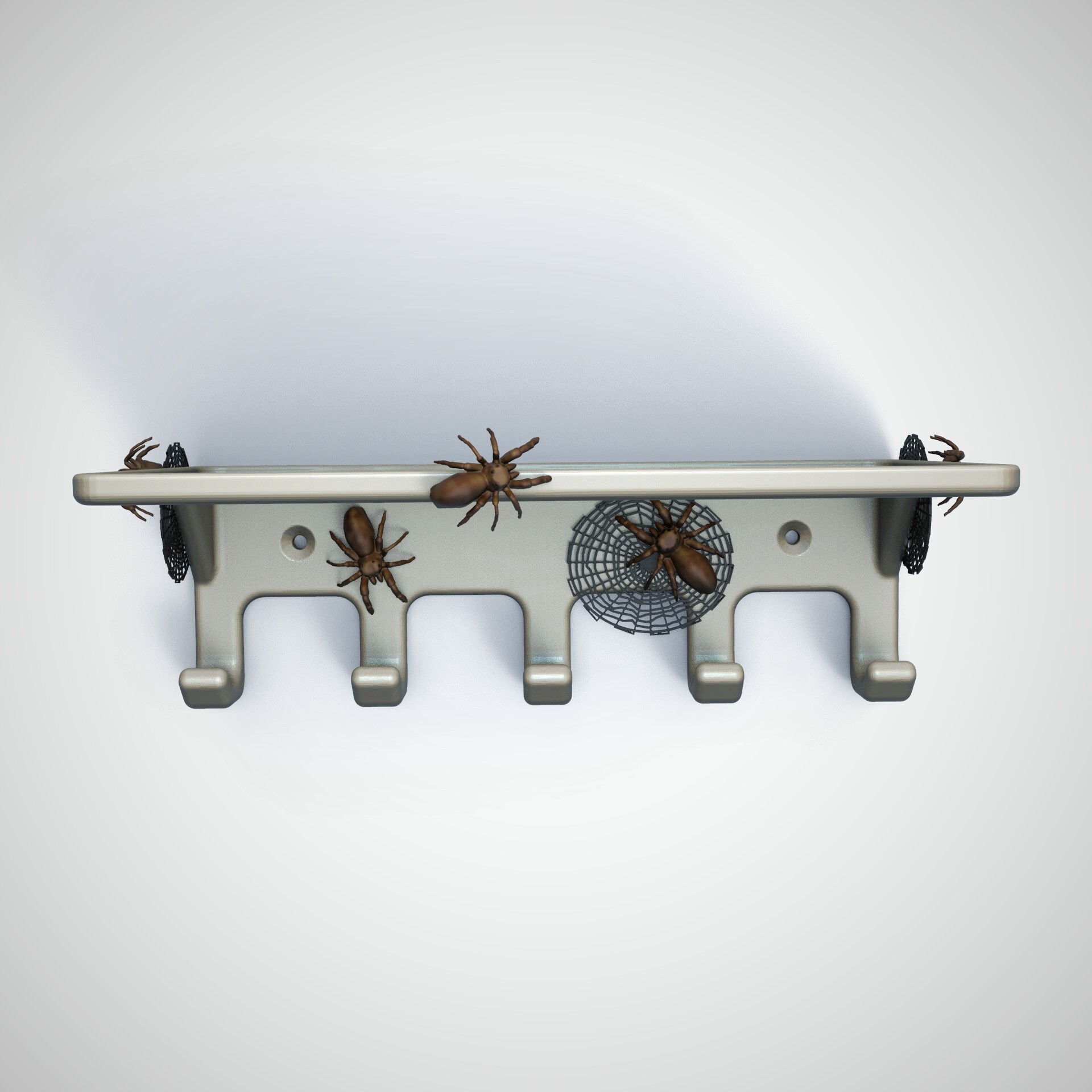 ArtStation - Spider key holder, spider webs shelf and coat rack
