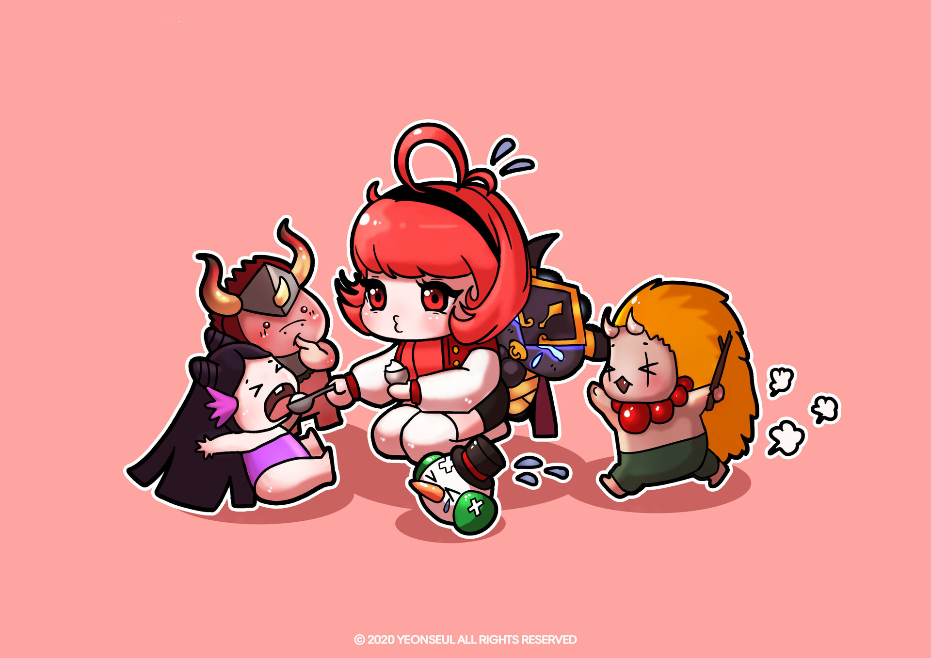 ArtStation - DnF SD Summoner 던파 소환사 2d캐릭터 커미션