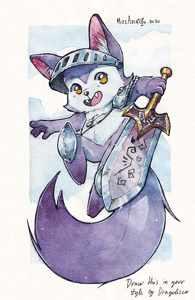 ArtStation - Oc Dragolisco (Draw this in your style)