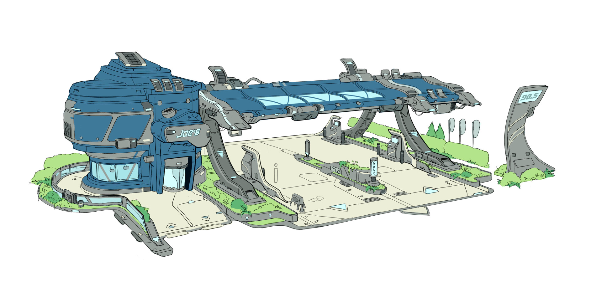 ArtStation - Halo gas station fan concept 2