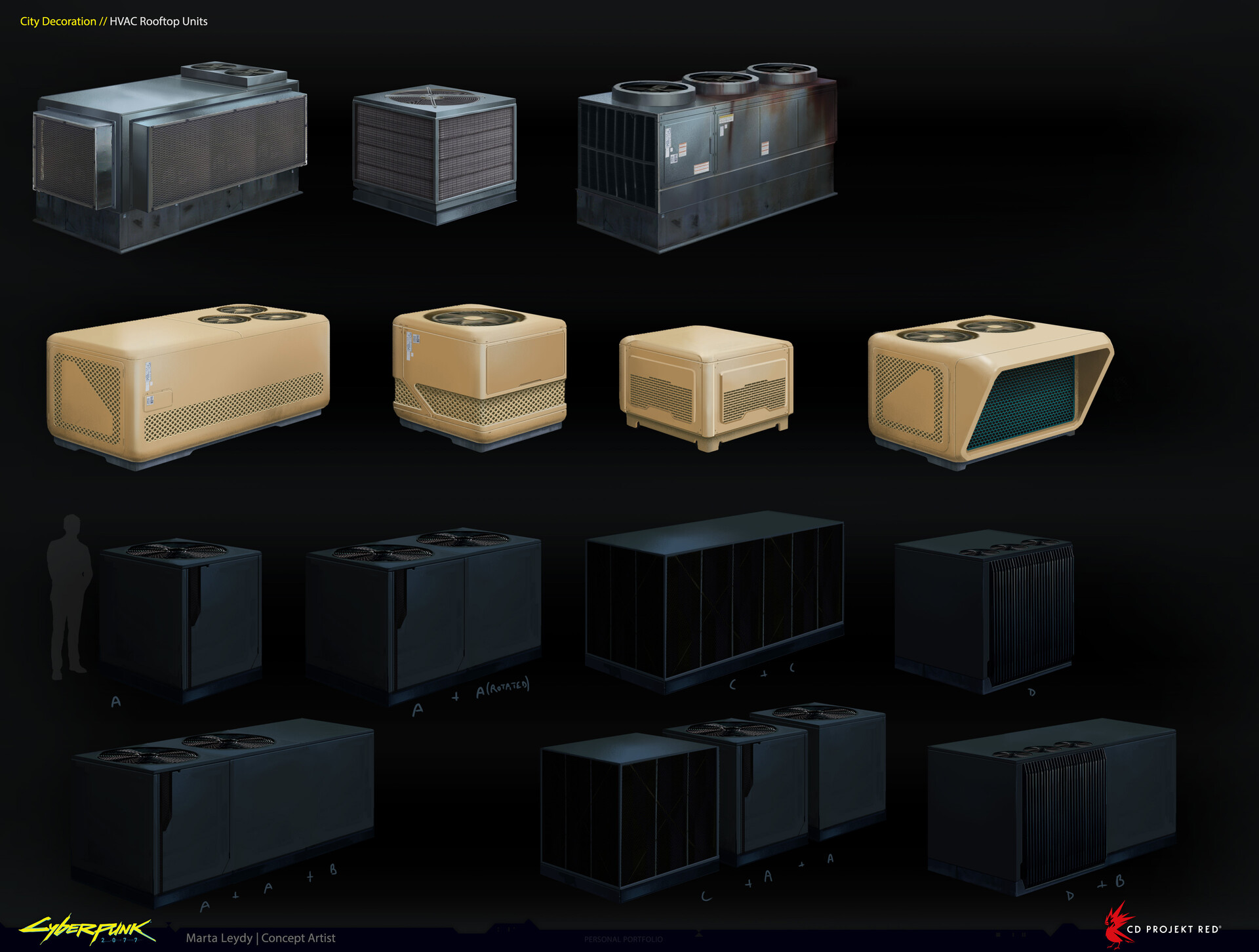 Marta Leydy - Cyberpunk 2077 | Modular Assets: Air Conditioners