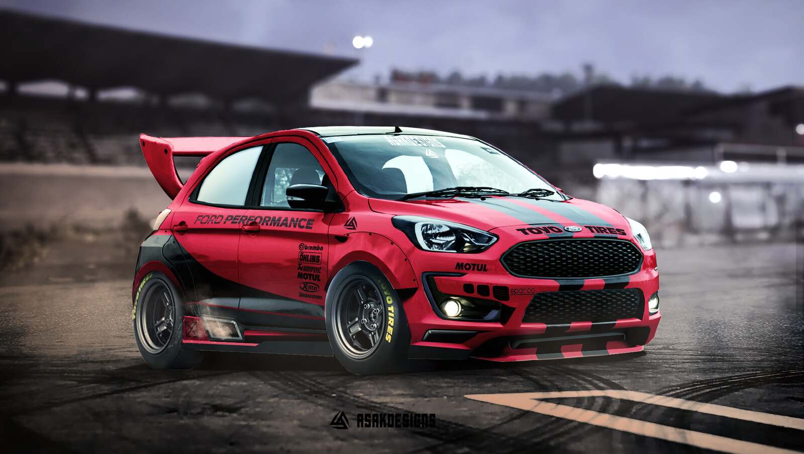 ASAK DESIGNS - ford FIGO custom street racer night mod