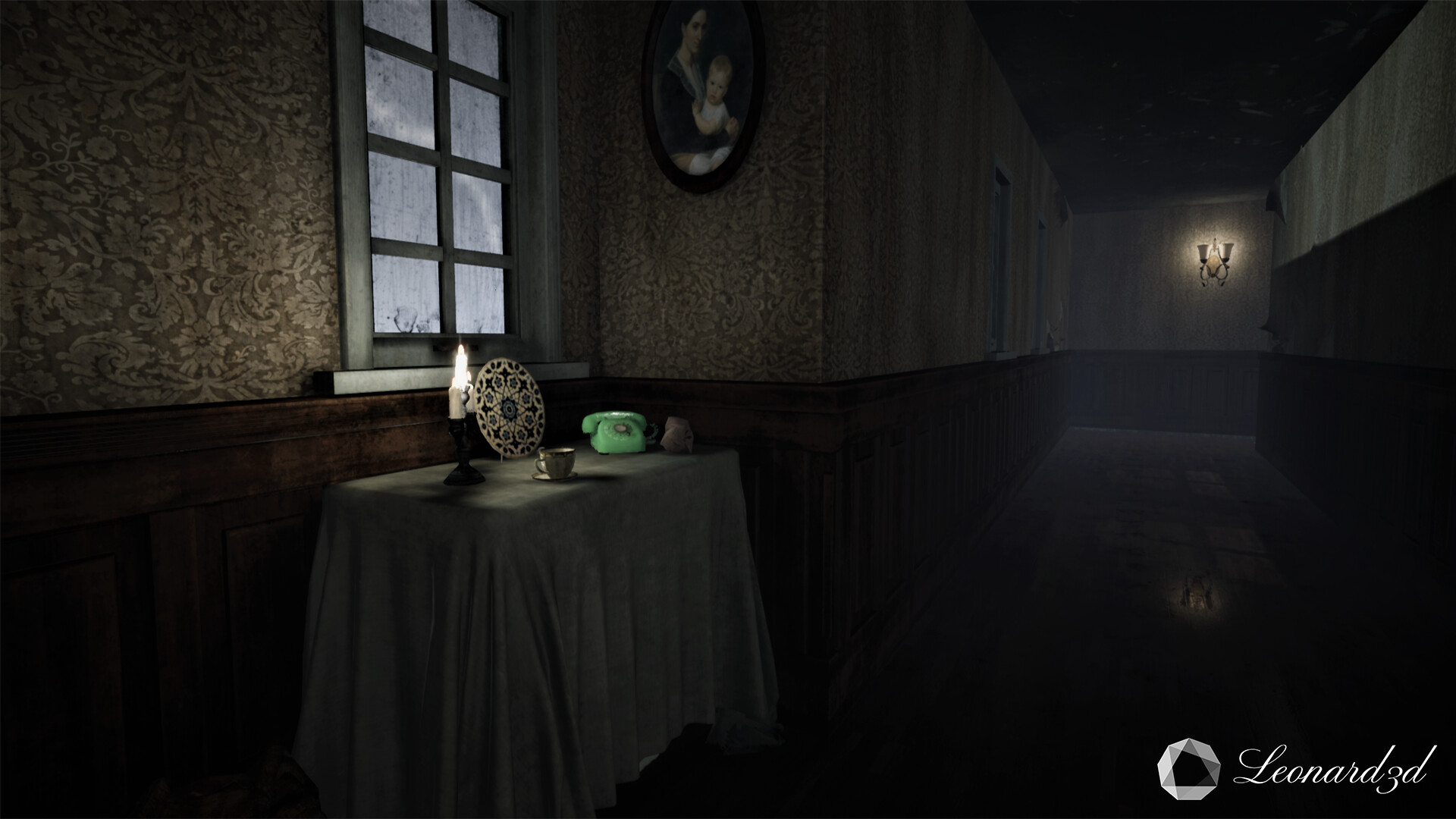 Leonard Higgins - Spencer Mansion (Arklay Mansion) Re-Imagining Environment