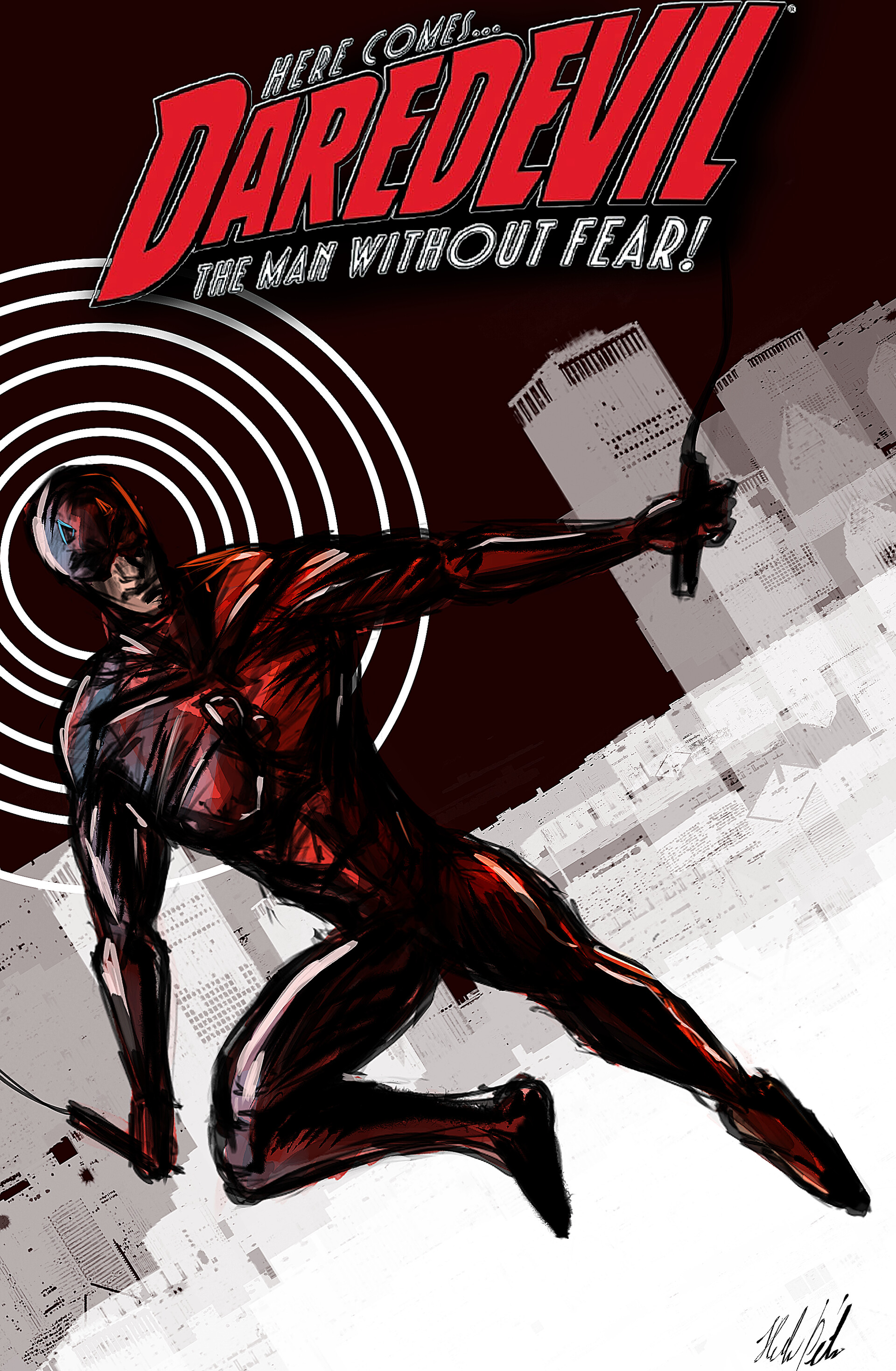 ArtStation - Daredevil Fan Comic Cover