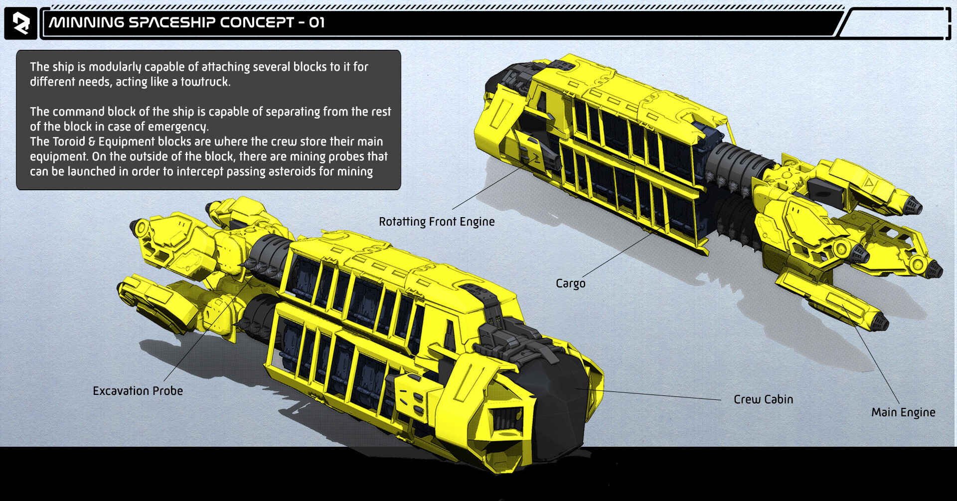 space mining ship concept art