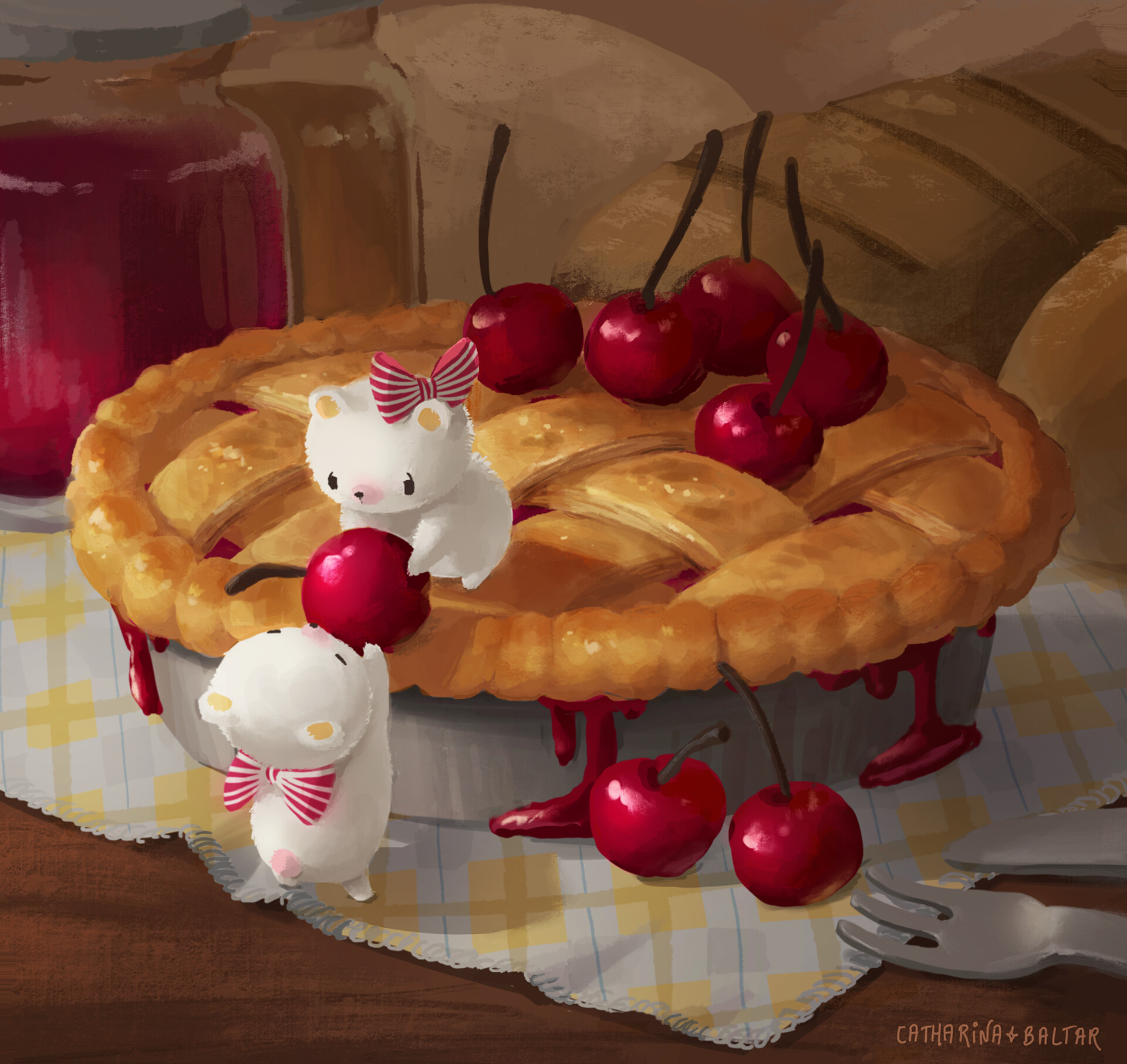 ArtStation - A delicious cherry pie