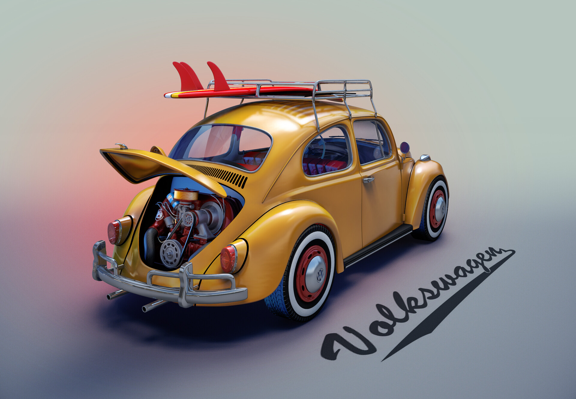 ArtStation - volkswagen beetle