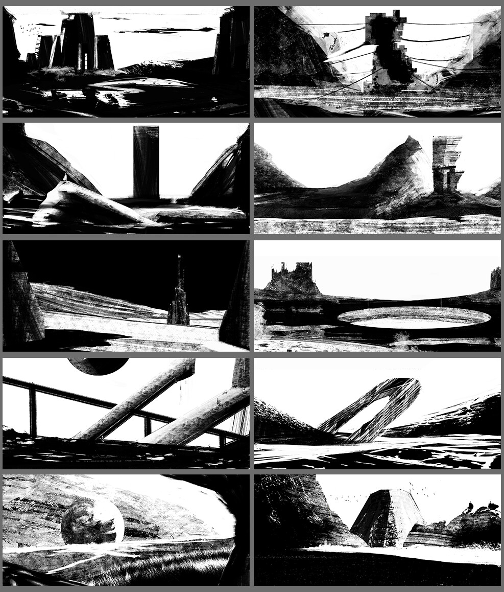 ArtStation - Black and white Sketches