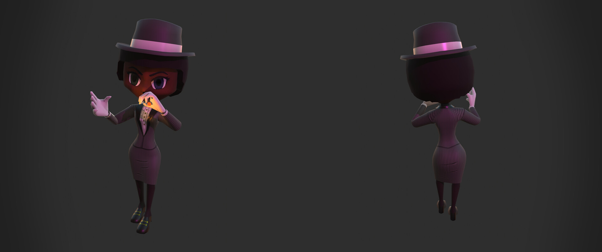 Ismael F Díaz - Mafia Girl - Low Poly (4.6k tris)