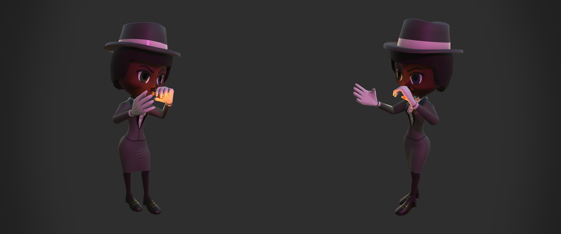 Ismael F Díaz - Mafia Girl - Low Poly (4.6k tris)
