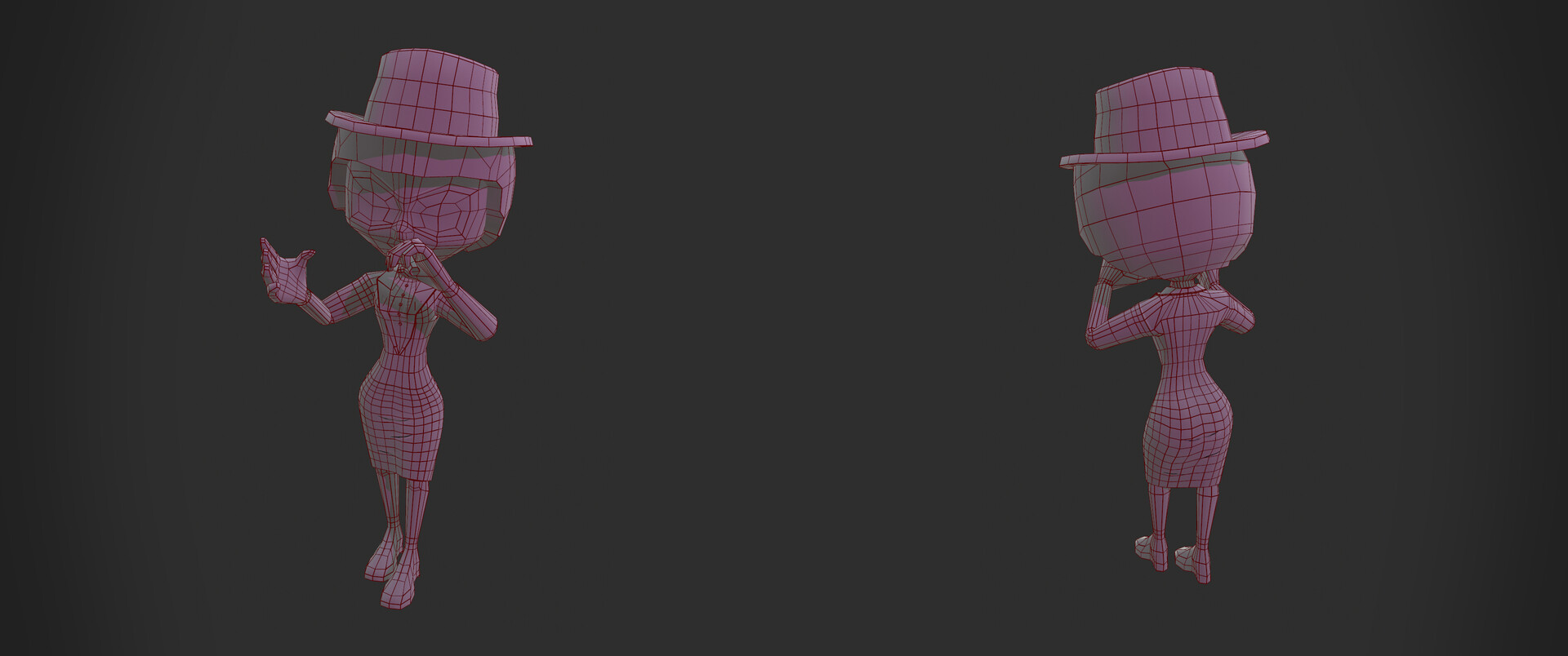 Ismael F Díaz - Mafia Girl - Low Poly (4.6k tris)