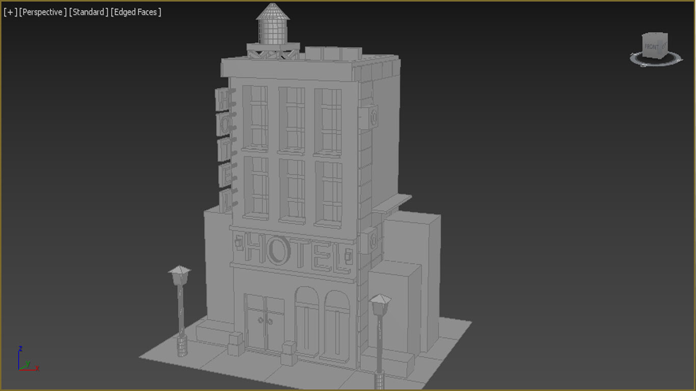 ArtStation - Hotel Low Poly