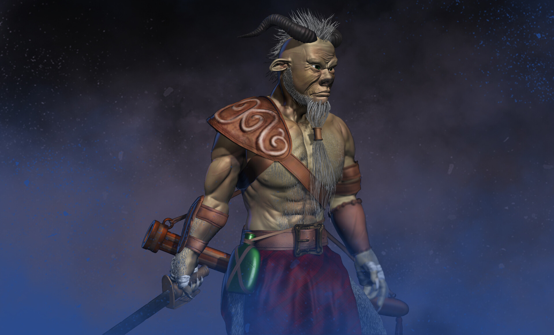 ArtStation - Satyr Warrior fans art