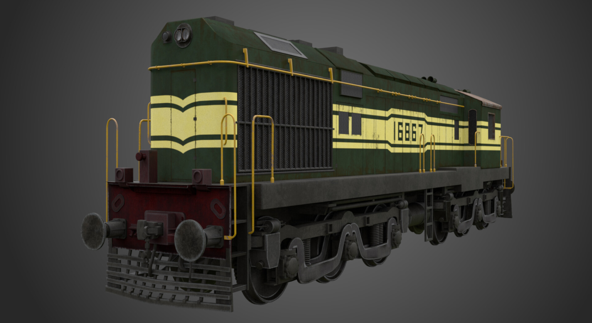 Indian Train Engine Front View