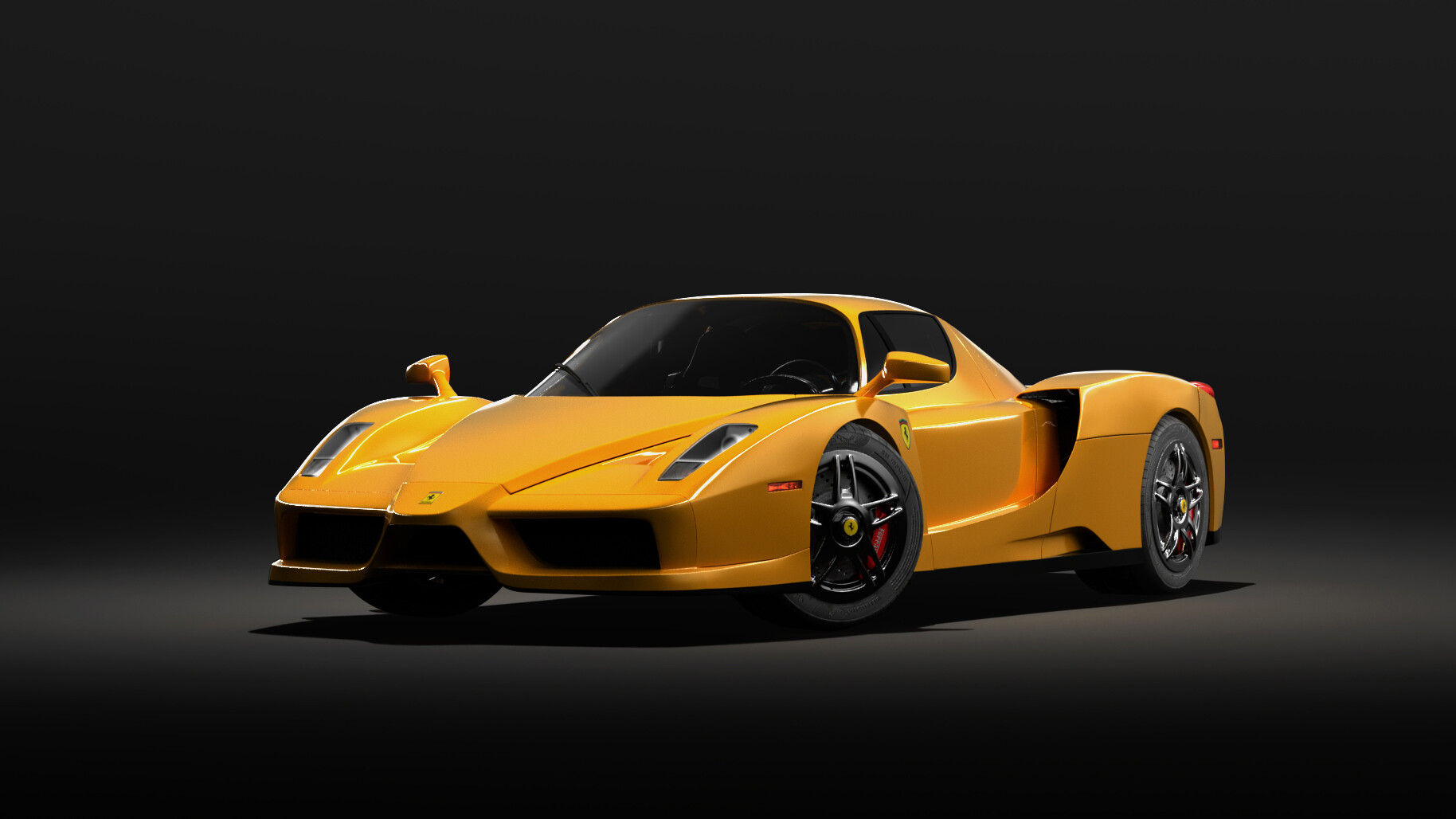 Yellow Ferrari Enzo Wallpaper