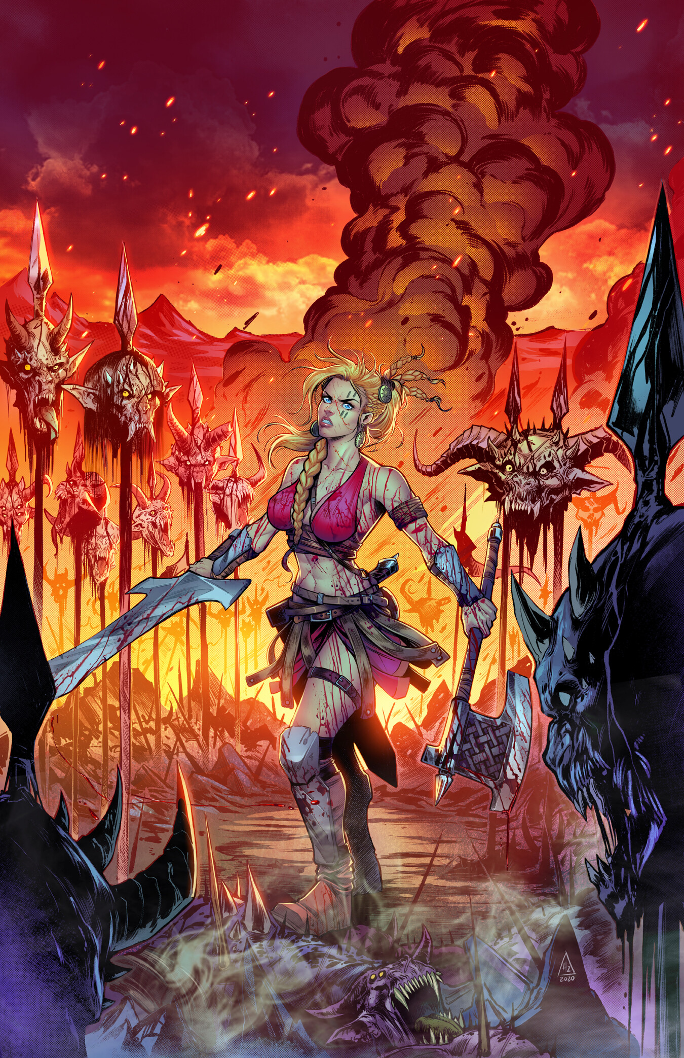 ArtStation - Seeing Red: The Girl That Kissed Death #1