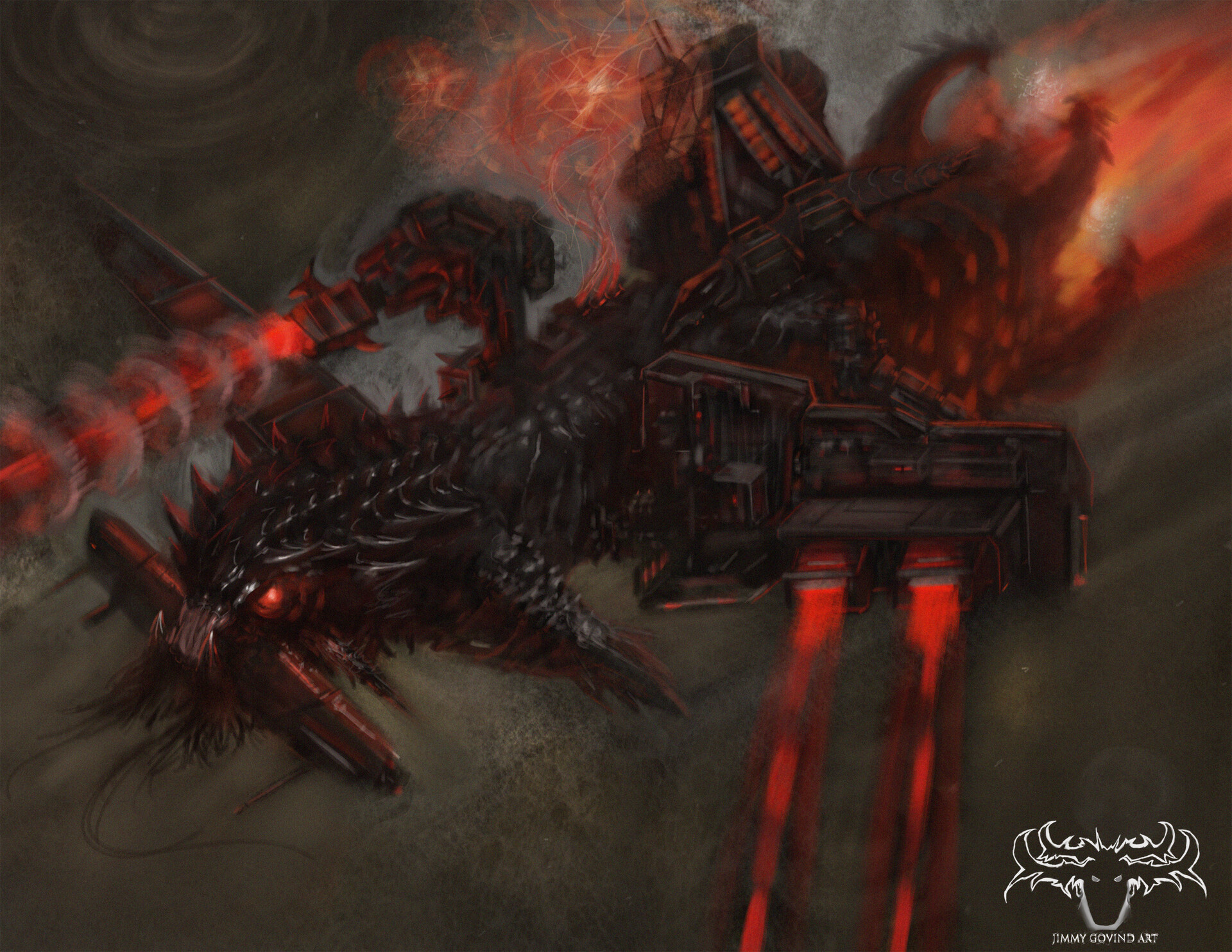 ArtStation - Dark Spaceship Sketch 01