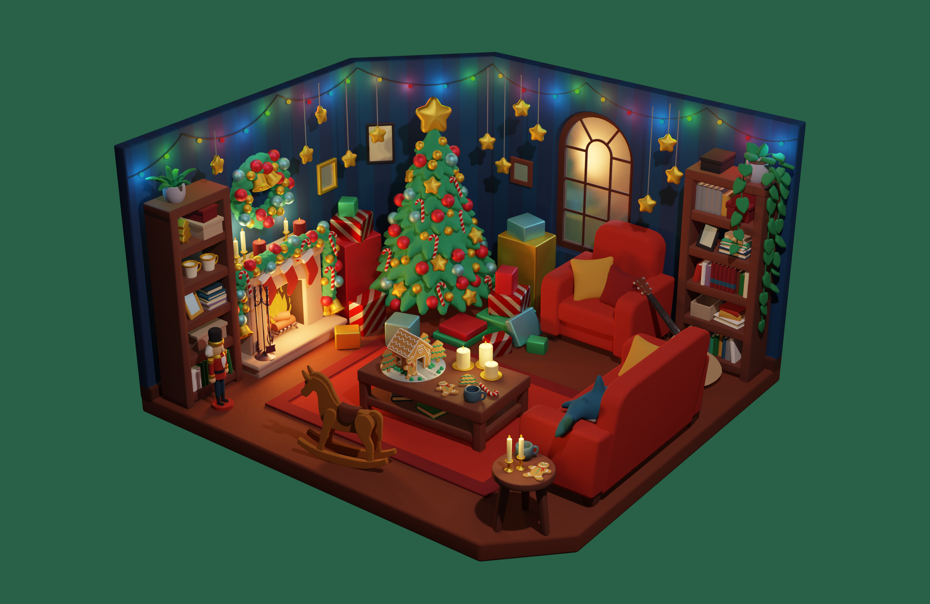 Sofia da Silva - Christmas Room Diorama