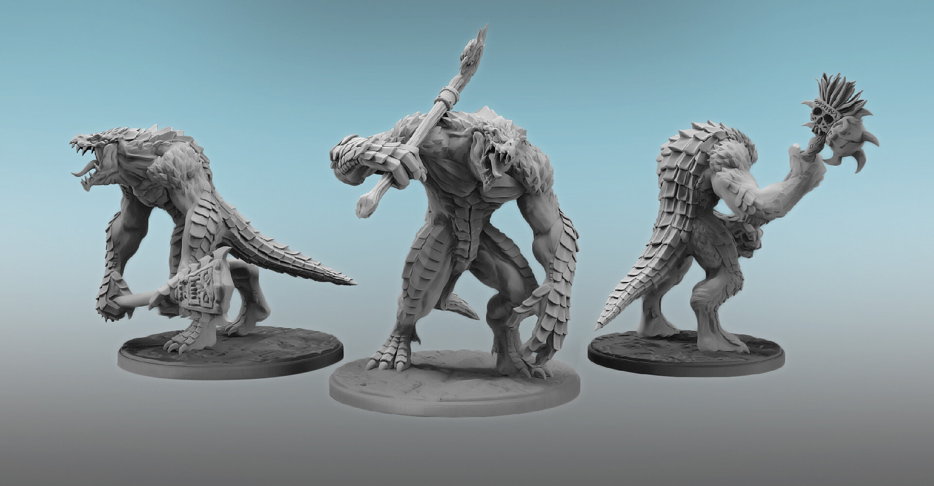 ArtStation - Lizardmen Warriors