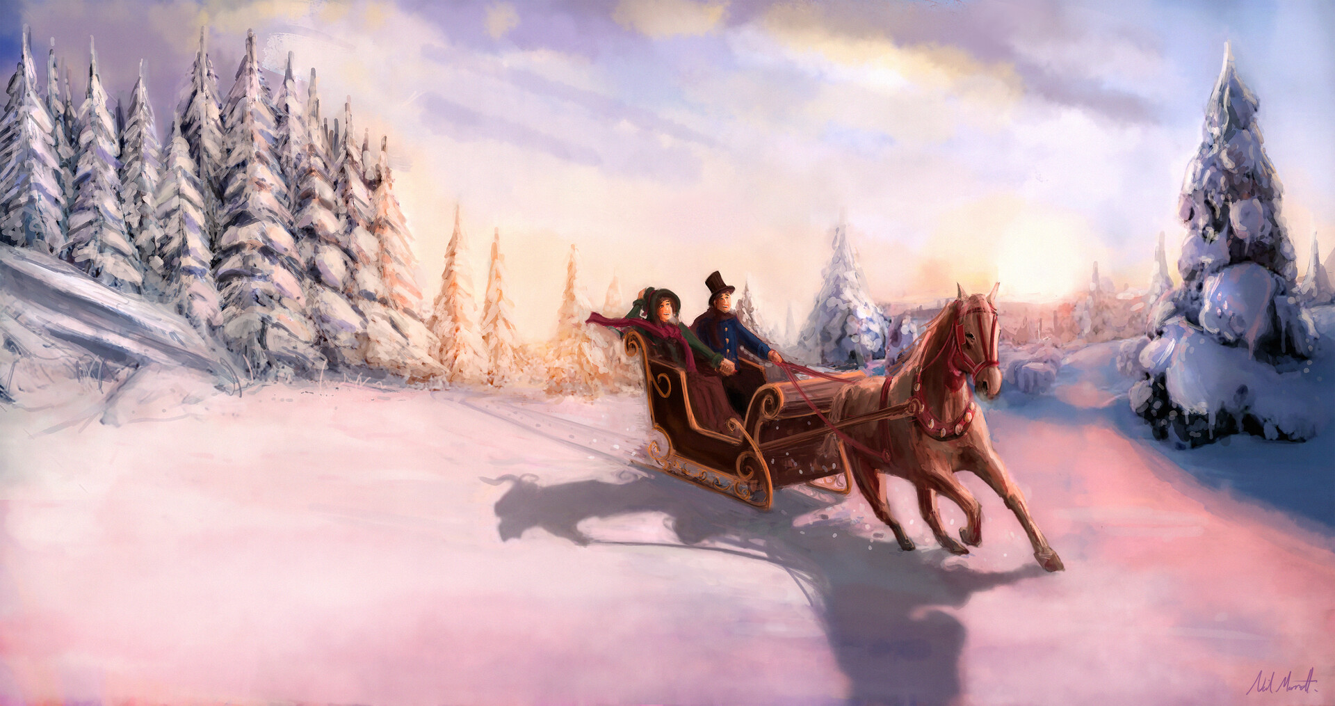 ArtStation - Dashing Through The Snow