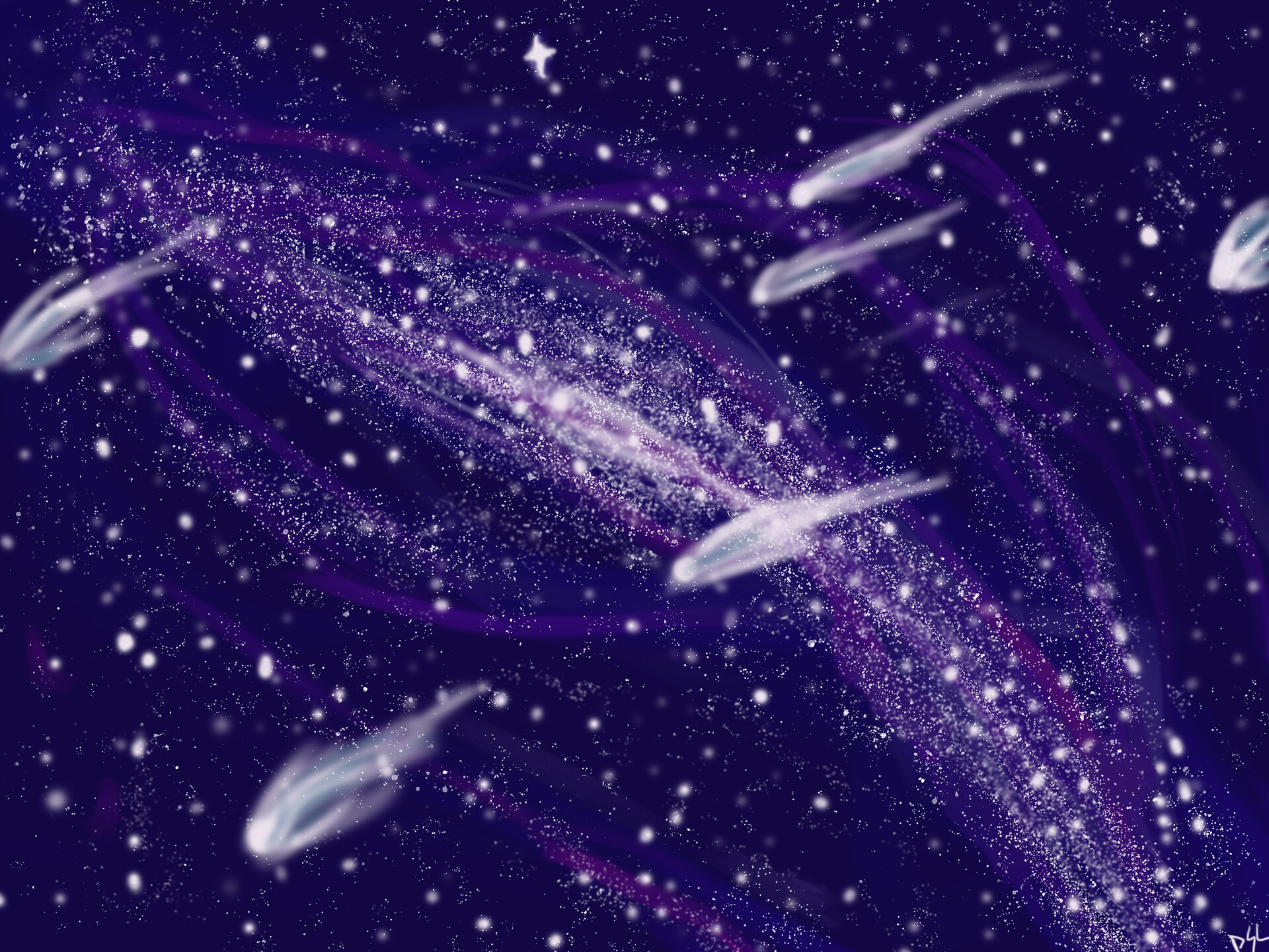 ArtStation - More Practice - Night Sky from Another World