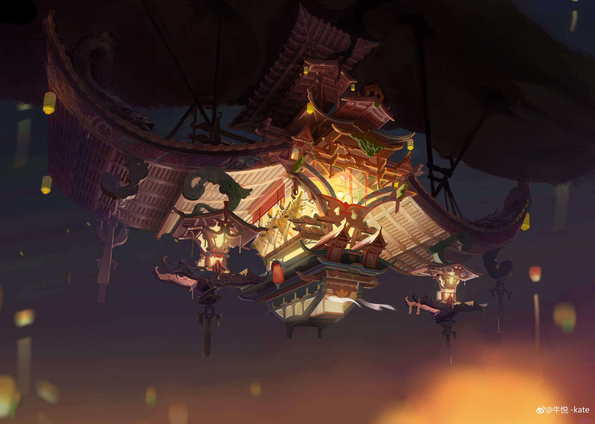 ArtStation - Scene design and process of ancient architecture