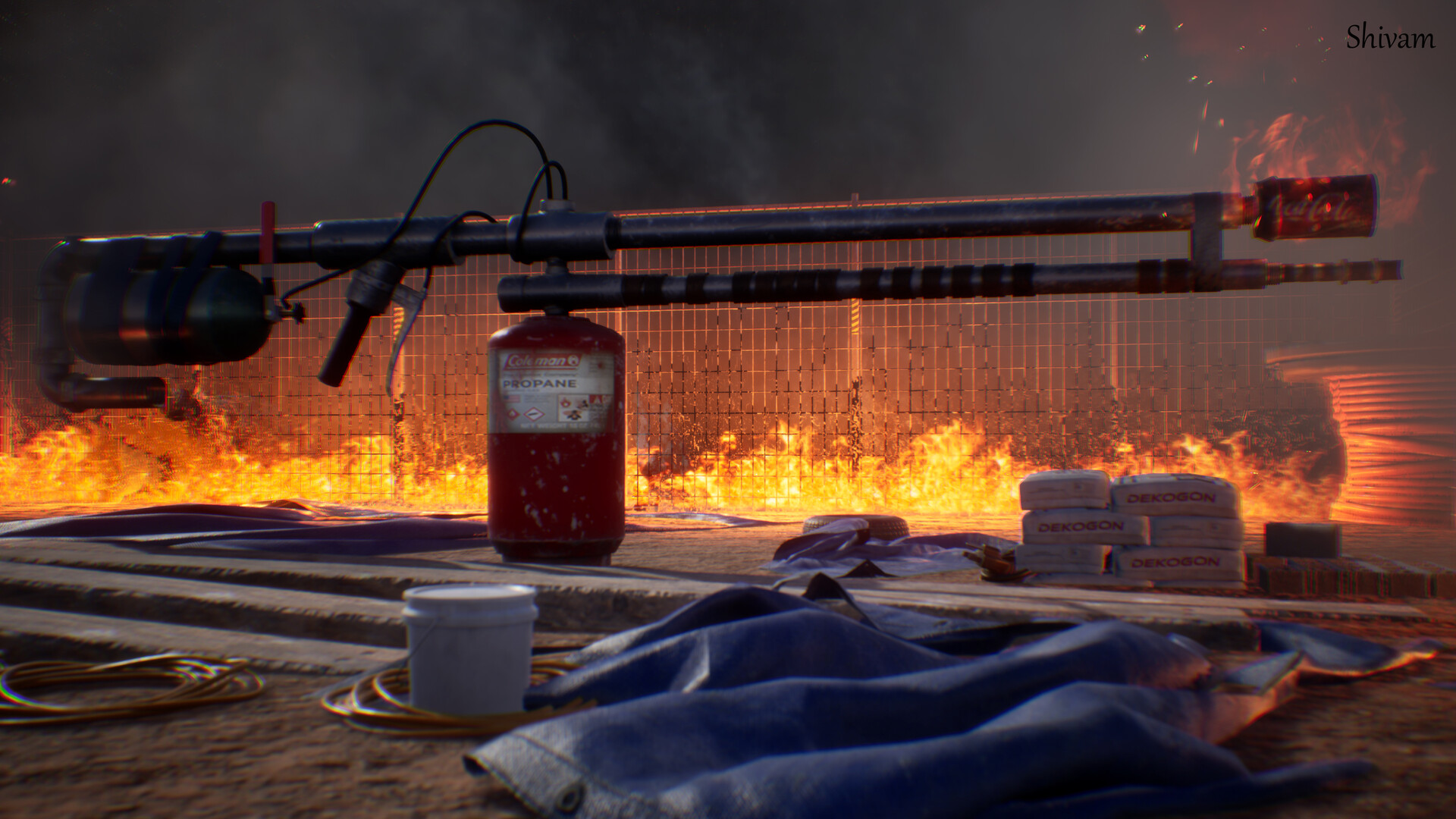 ArtStation - I Made This Flame Thrower